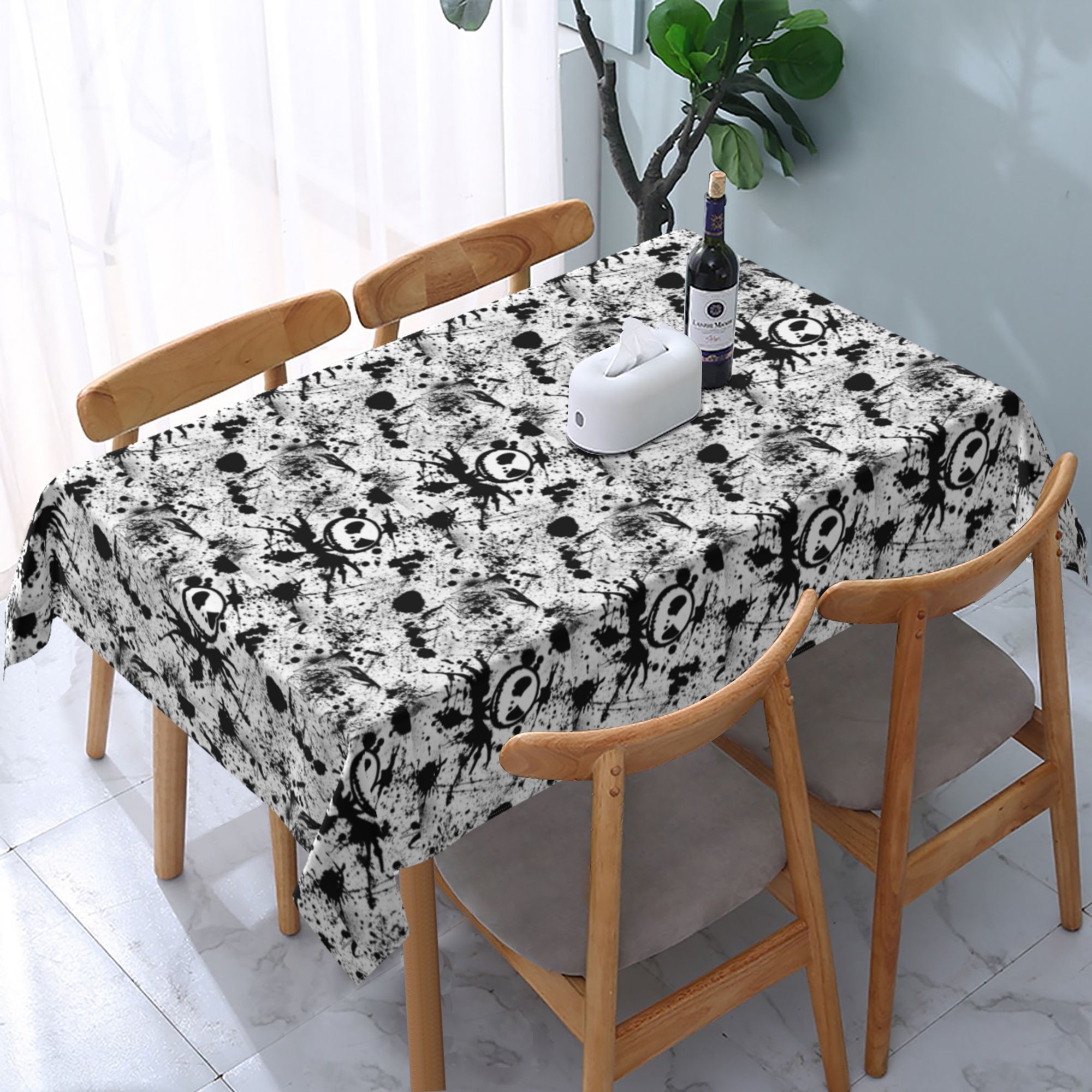 Tablecloth Skull Table Cloth For Rectangle Tables Waterproof Resistant ...