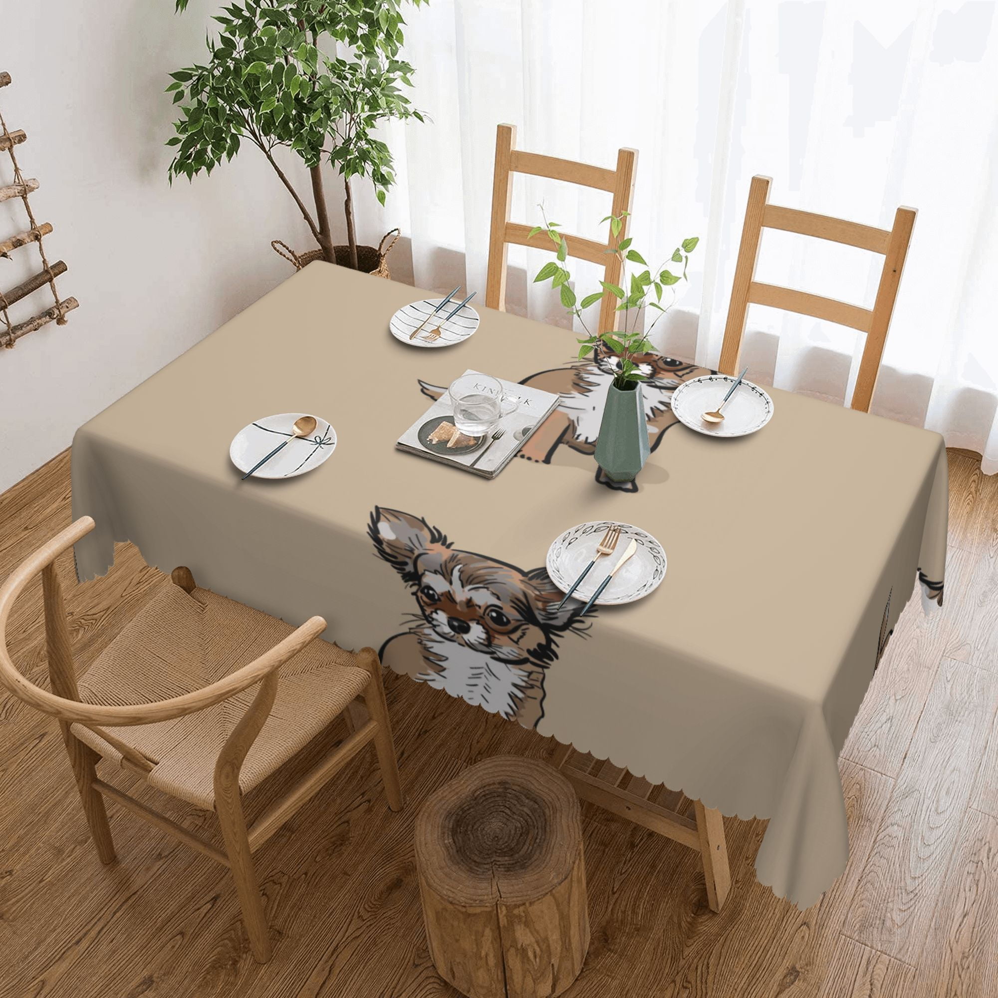 Tablecloth Small Chihuahua Dog Puppy Table Cloth For Rectangle Tables ...