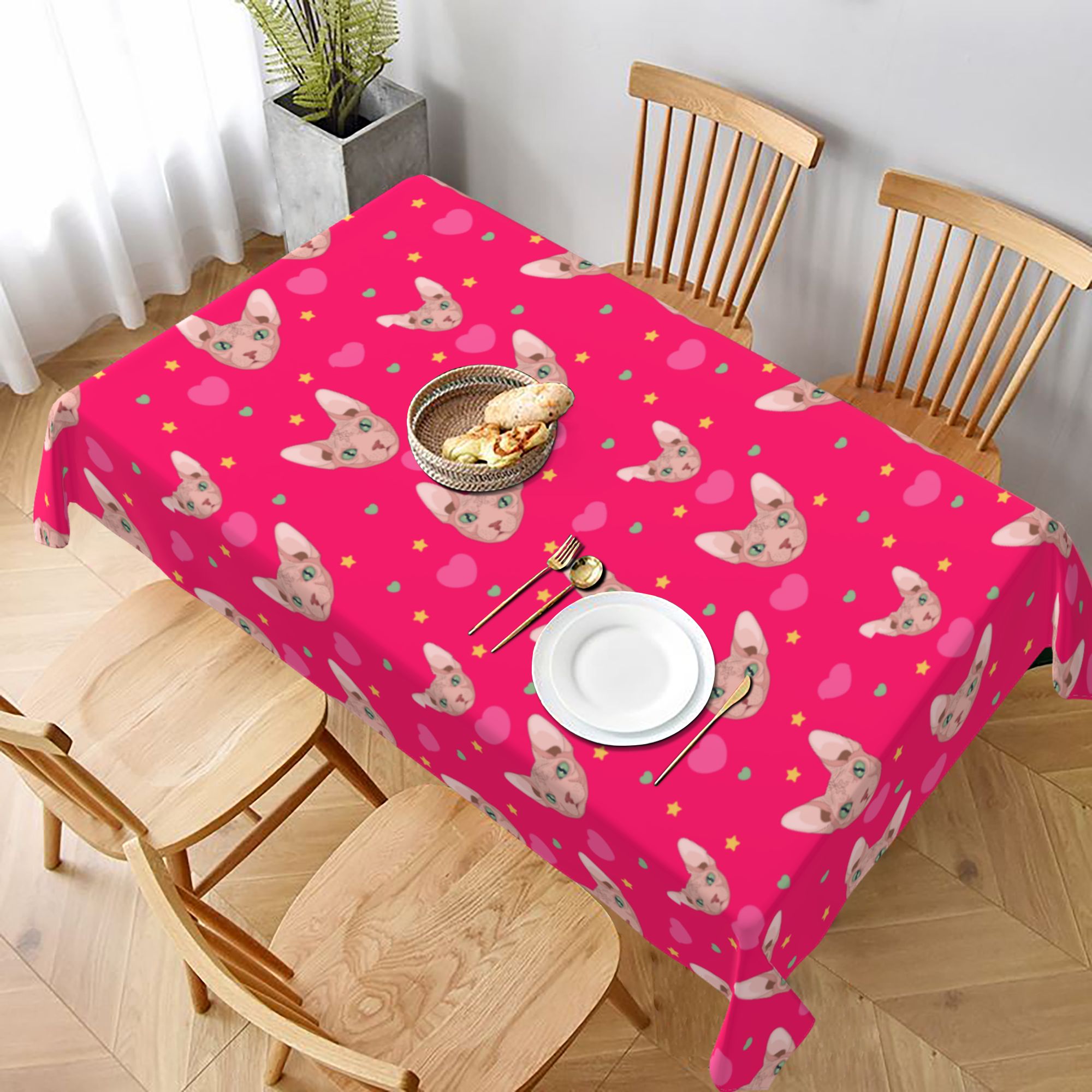 Tablecloth Sphynx Cat Table Cloth For Rectangle Tables Waterproof ...