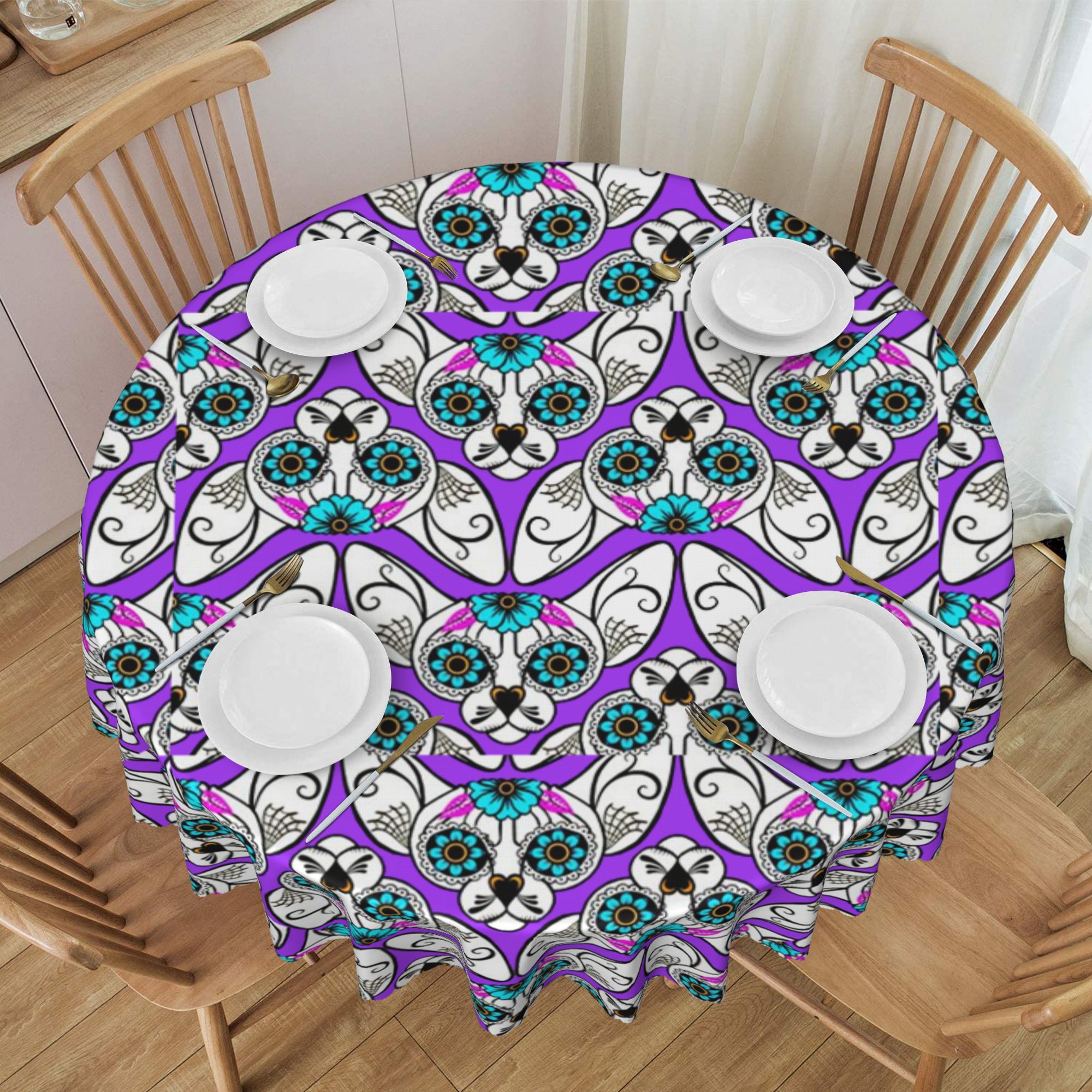 Tablecloth Sphynx Cats Table Cloth For Circular Tables Waterproof ...