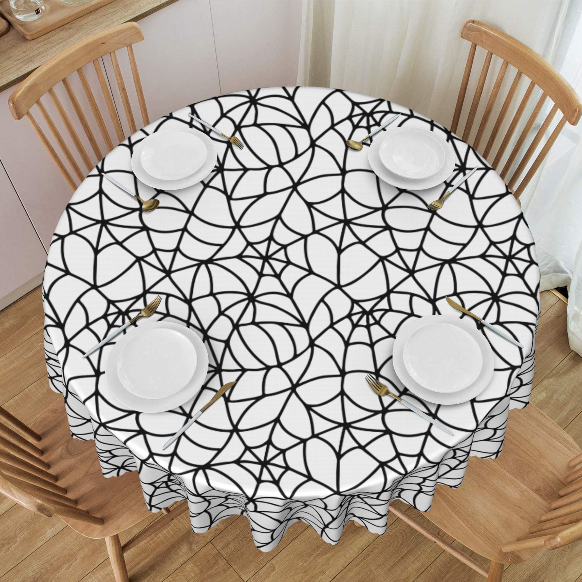 Tablecloth Spider Web Pattern Table Cloth For Circular Tables ...
