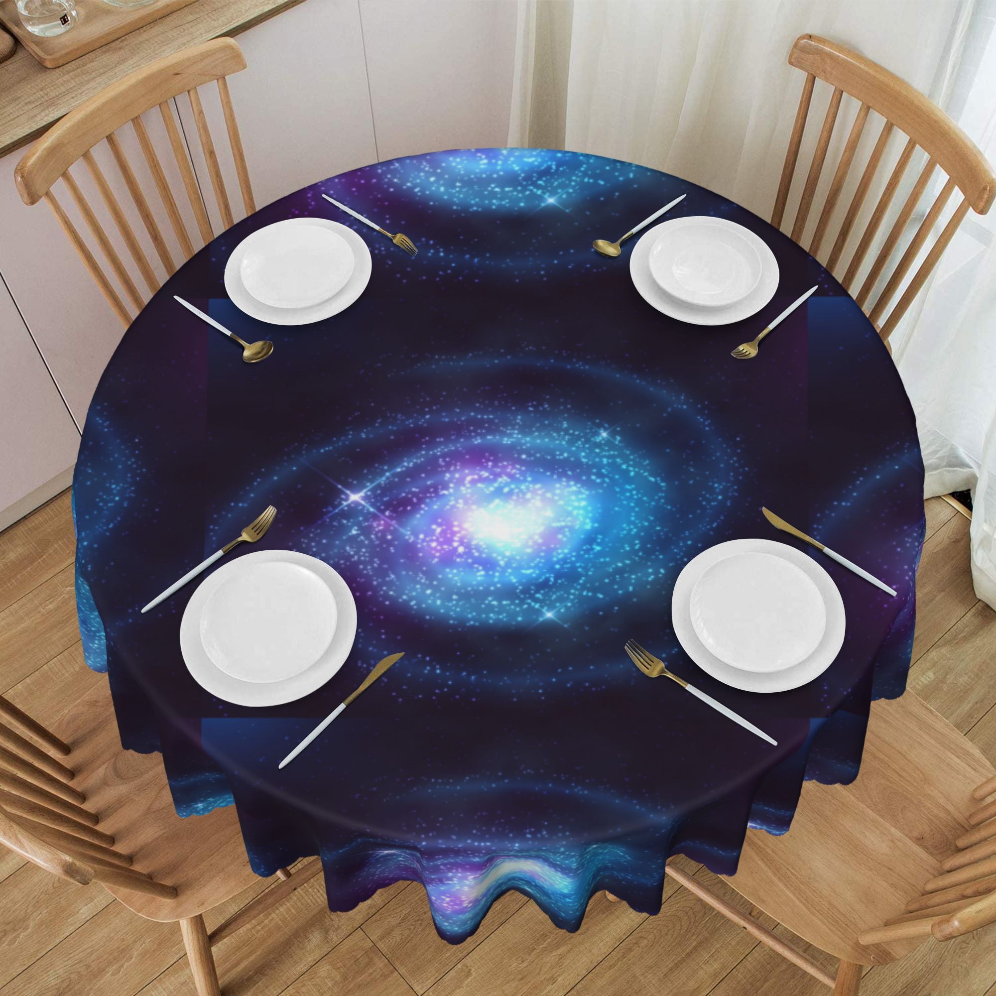 Tablecloth Spiral Galaxy In Space With A Starry Blue Sky Table Cloth ...