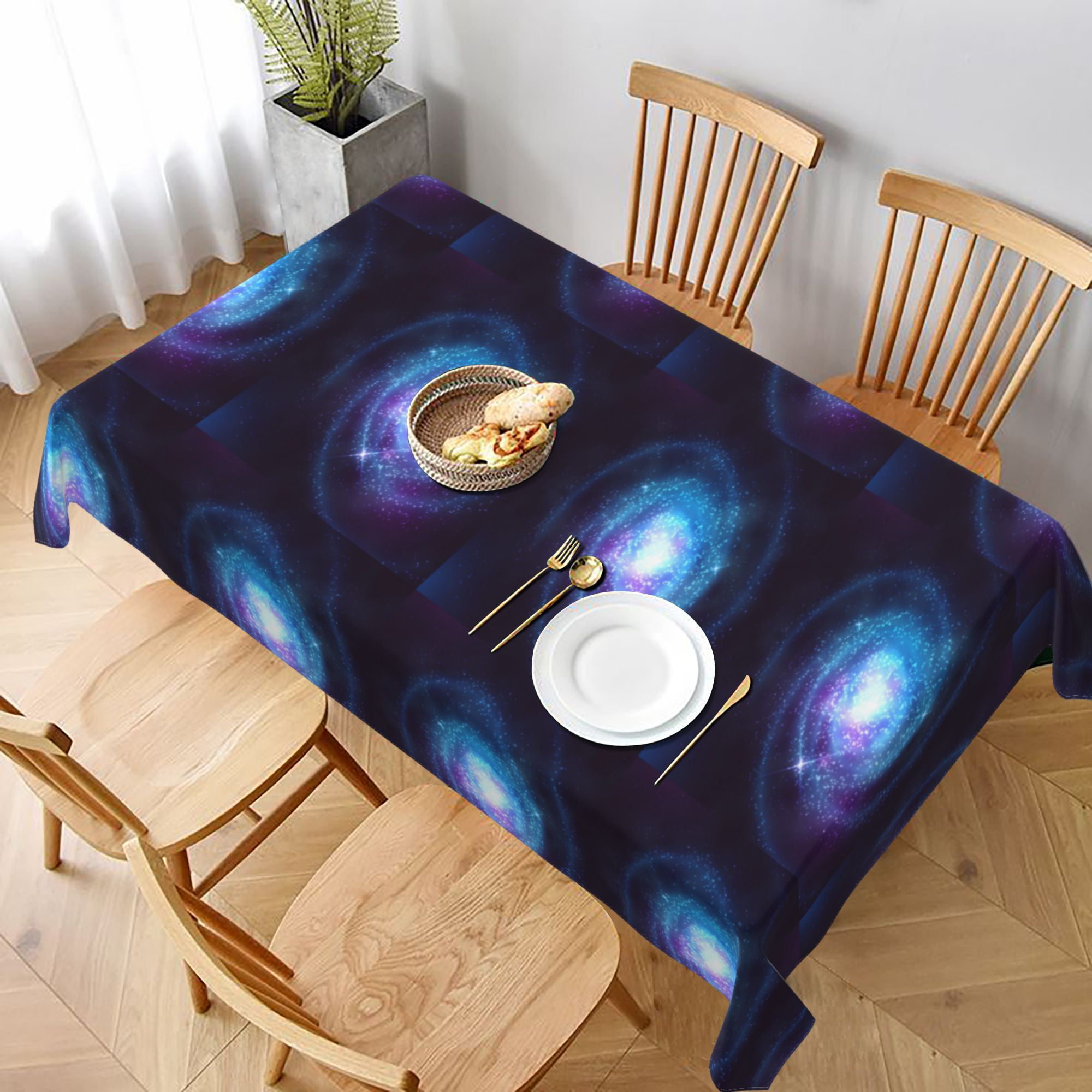 Tablecloth Spiral Galaxy In Space With A Starry Blue Sky Table Cloth ...