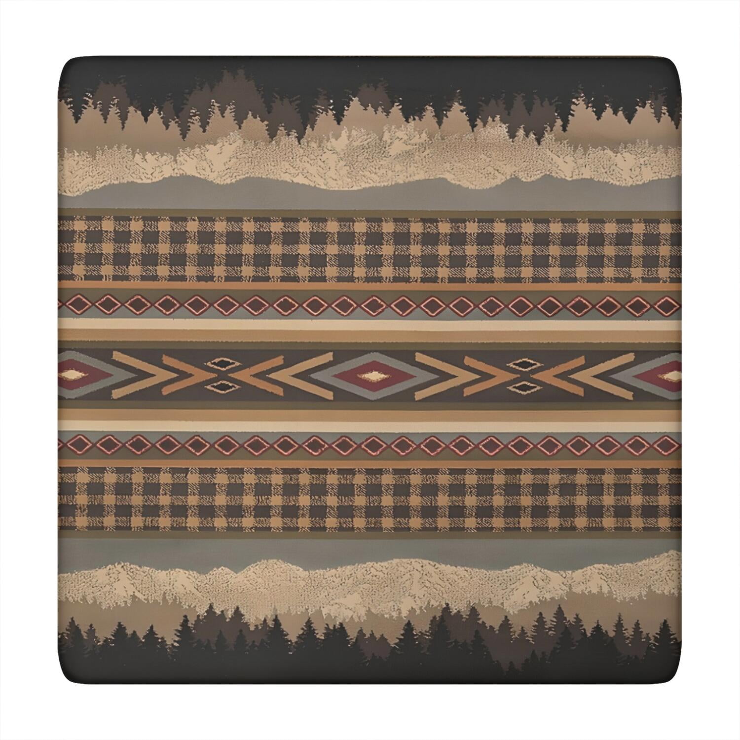 Tablecloth Square Aesthetic Tribal Rustic Style, Waterproof Vinyl Table ...