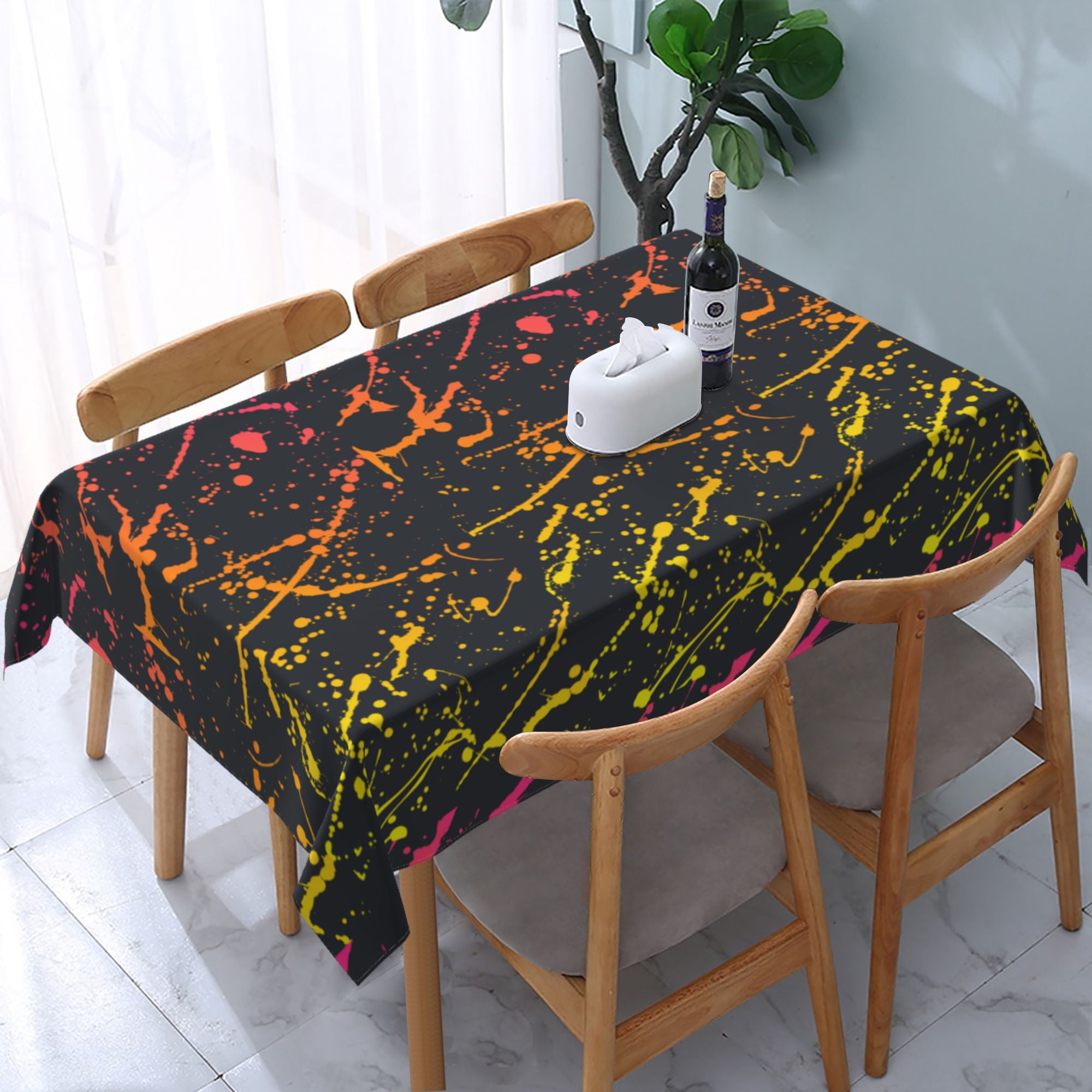 Tablecloth Tie-Dye Table Cloth For Rectangle Tables Waterproof ...