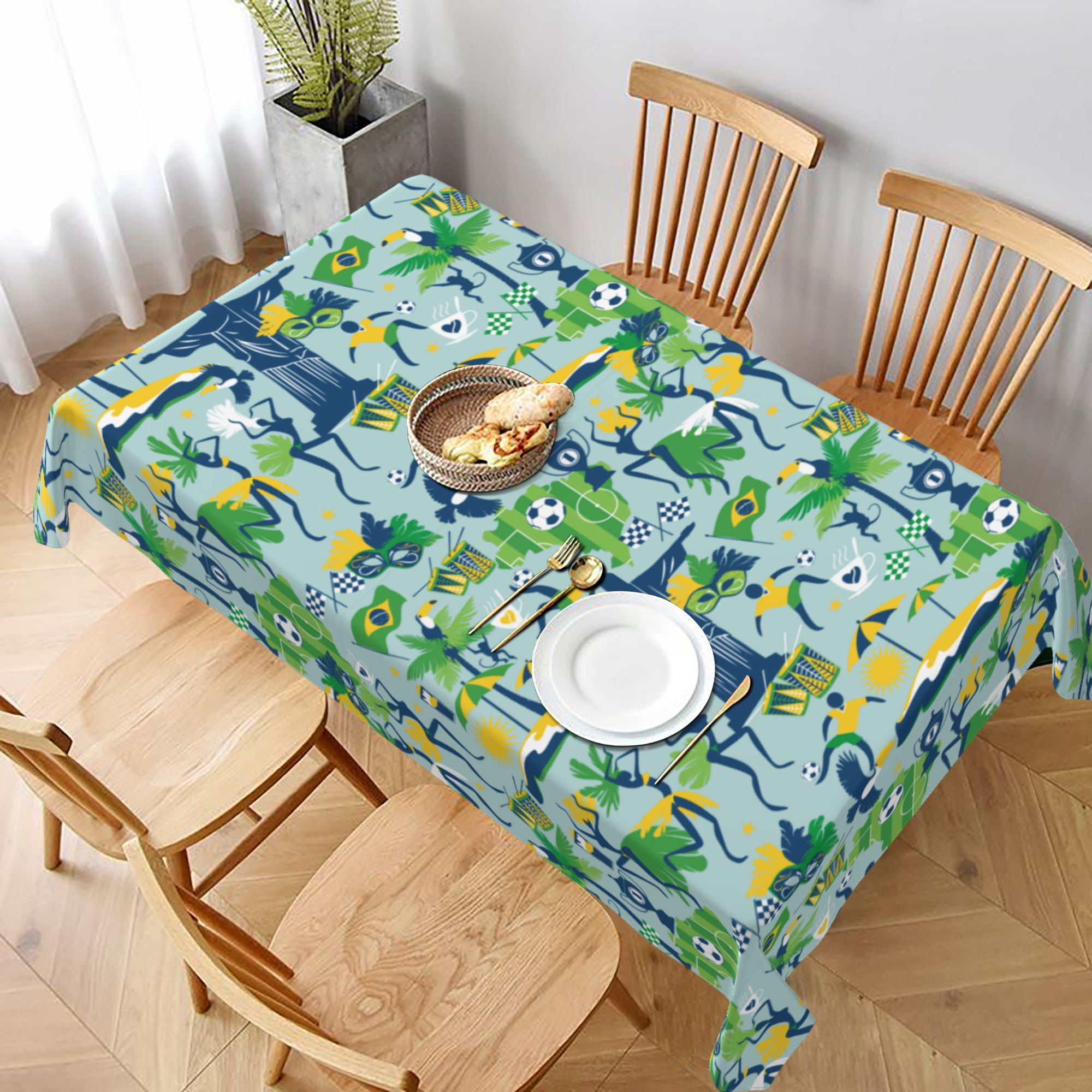 Tablecloth Traditional Items In The Colors Of Brazil Symbolic Face ...