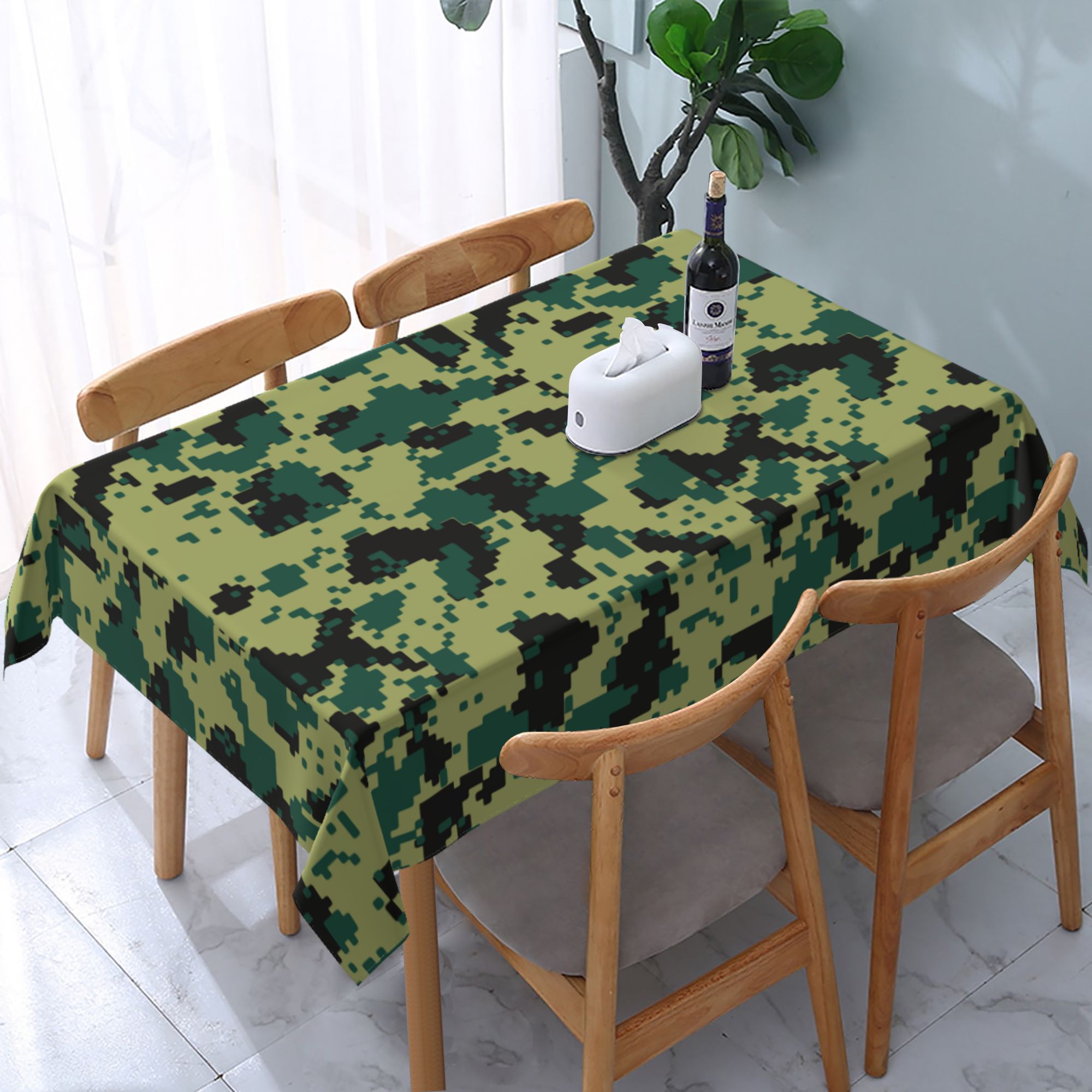 Tablecloth Tricolor Camouflage Background Table Cloth For Rectangle ...