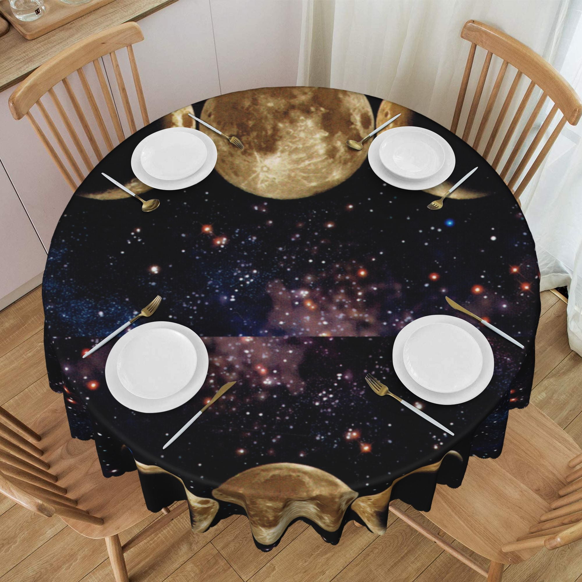 Tablecloth Triple Moon Goddess Wiccan Galaxy Wicca Table Cloth For ...