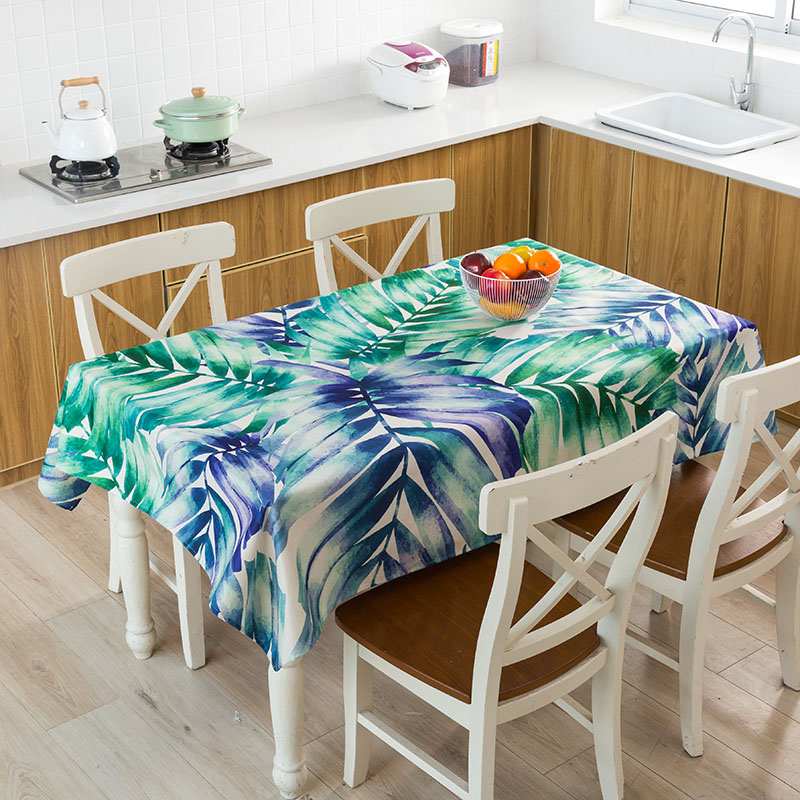 Tablecloth Tropical Banana Leaf Waterproof Table Cloth Toalha De Mesa ...