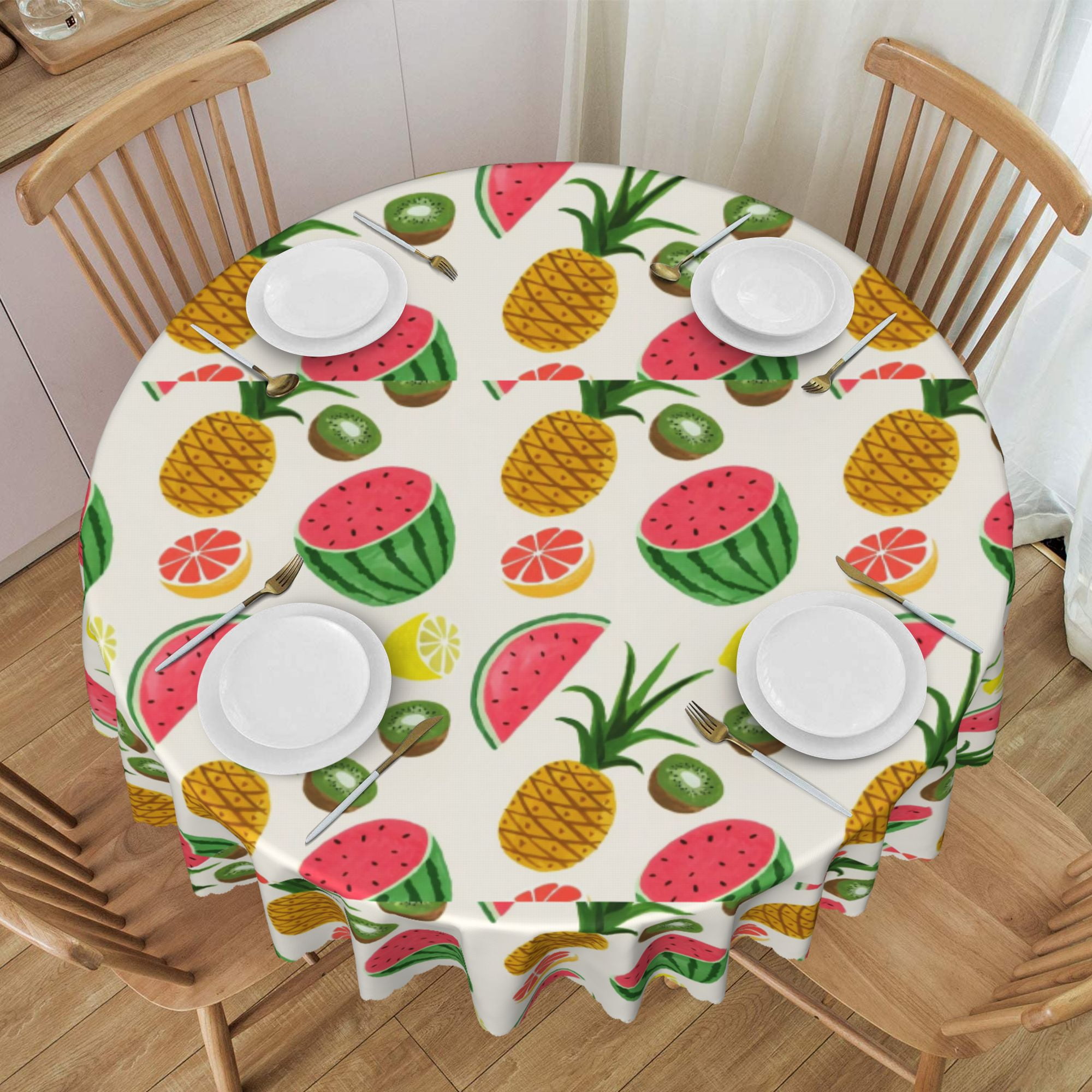 Tablecloth Tropical Fruits Watermelon Pineapples Table Cloth For ...