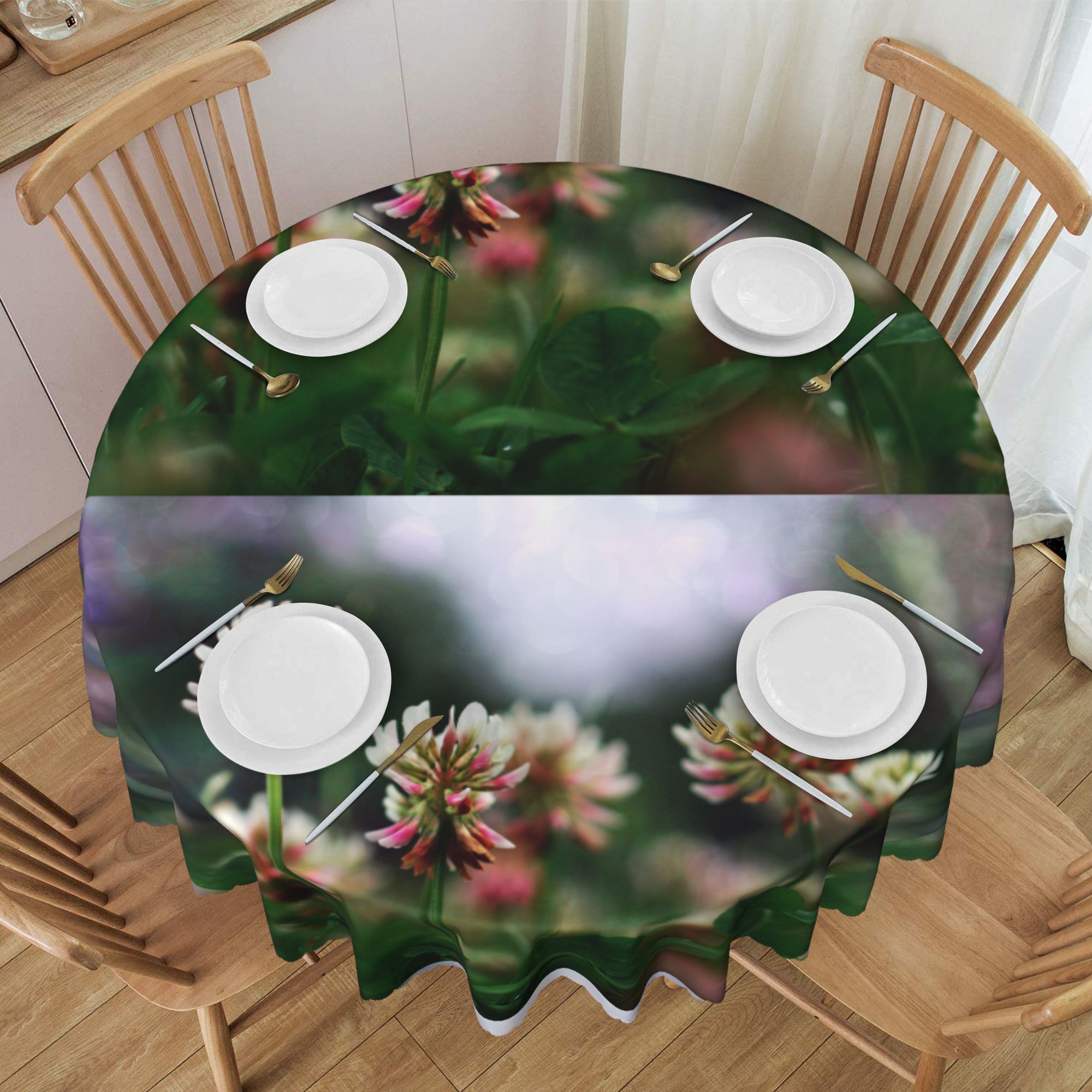 Tablecloth Wildflower Plant Wallpaper Table Cloth For Circular Tables ...