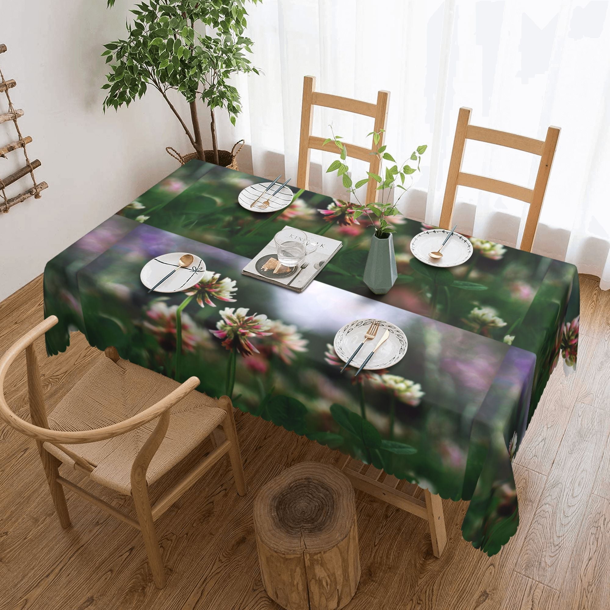 Tablecloth Wildflower Plant Wallpaper Table Cloth For Rectangle Tables ...