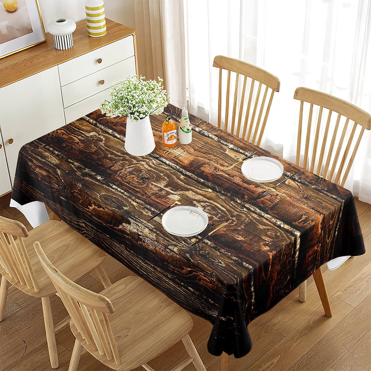 Tablecloth Wood Texture for Rectangular Tablecloth Brown Board Nature ...