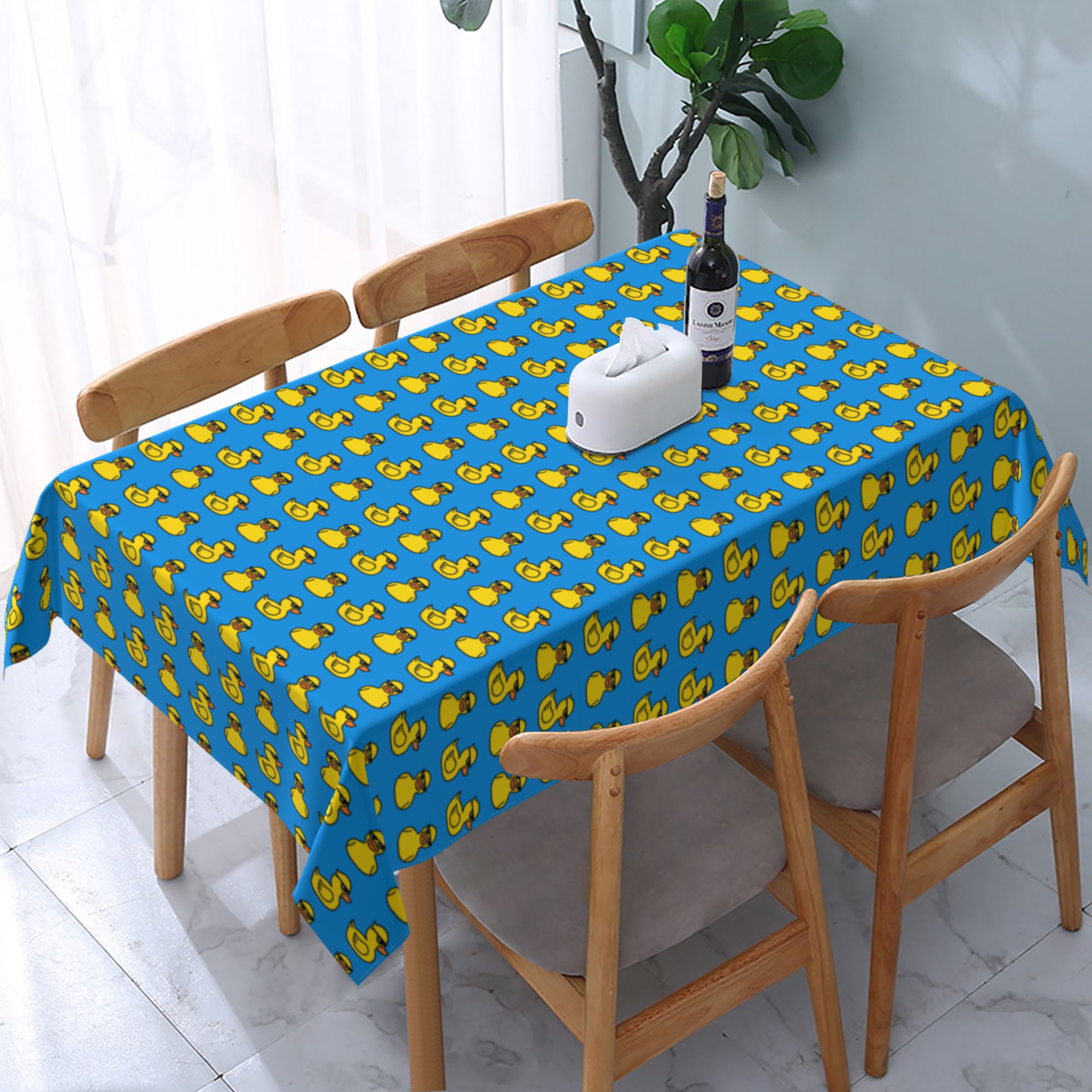 Tablecloth Yellow Duck In Sunglasses Table Cloth For Rectangle Tables ...