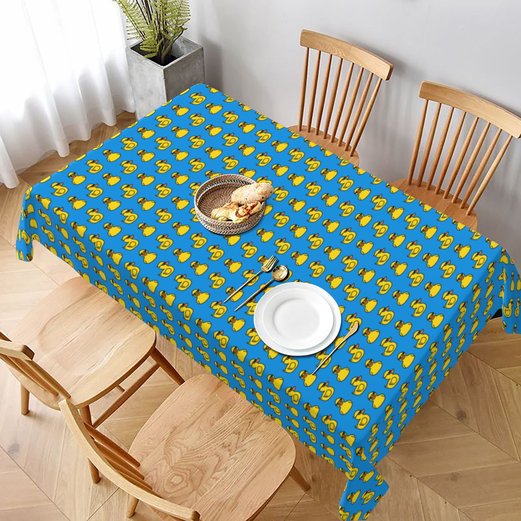Tablecloth Yellow Duck In Sunglasses Table Cloth For Rectangle Tables ...
