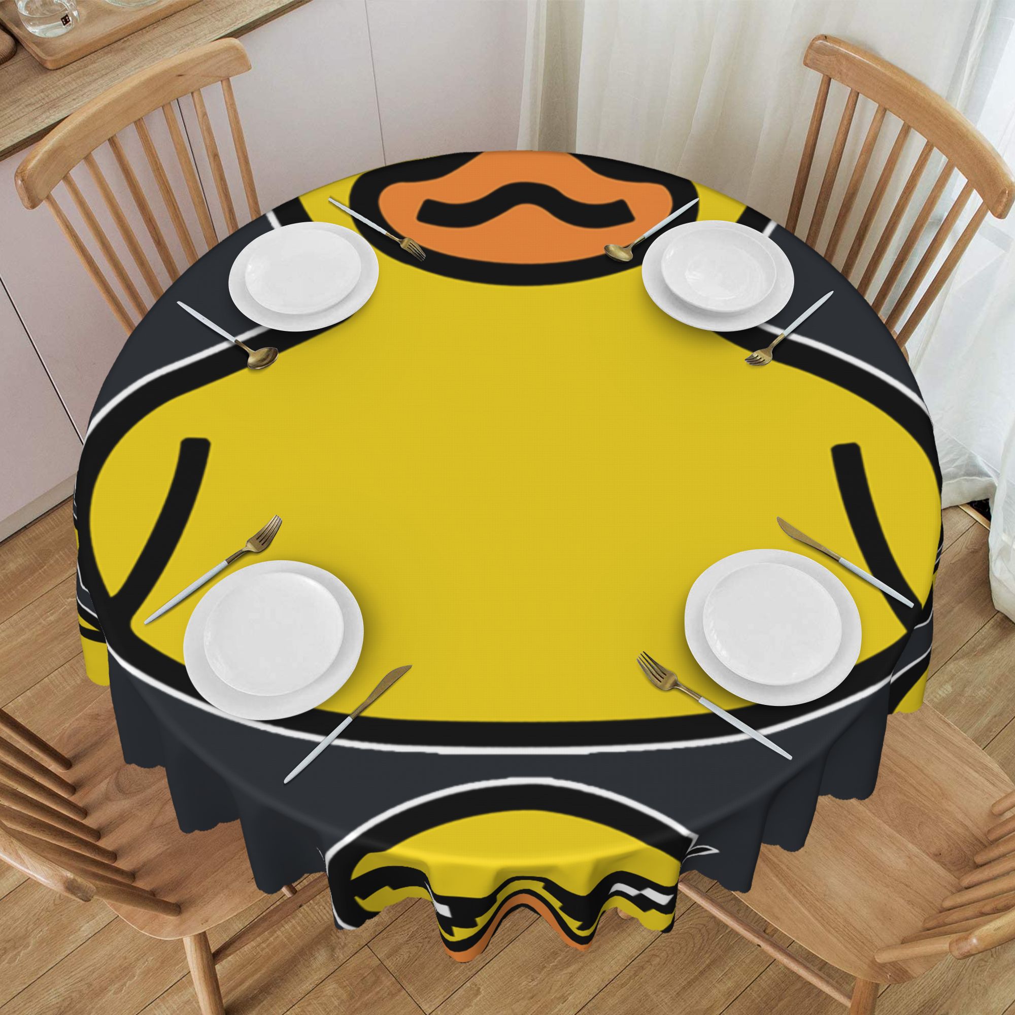 Tablecloth Yellow Duck Sunglasses Table Cloth For Circular Tables ...