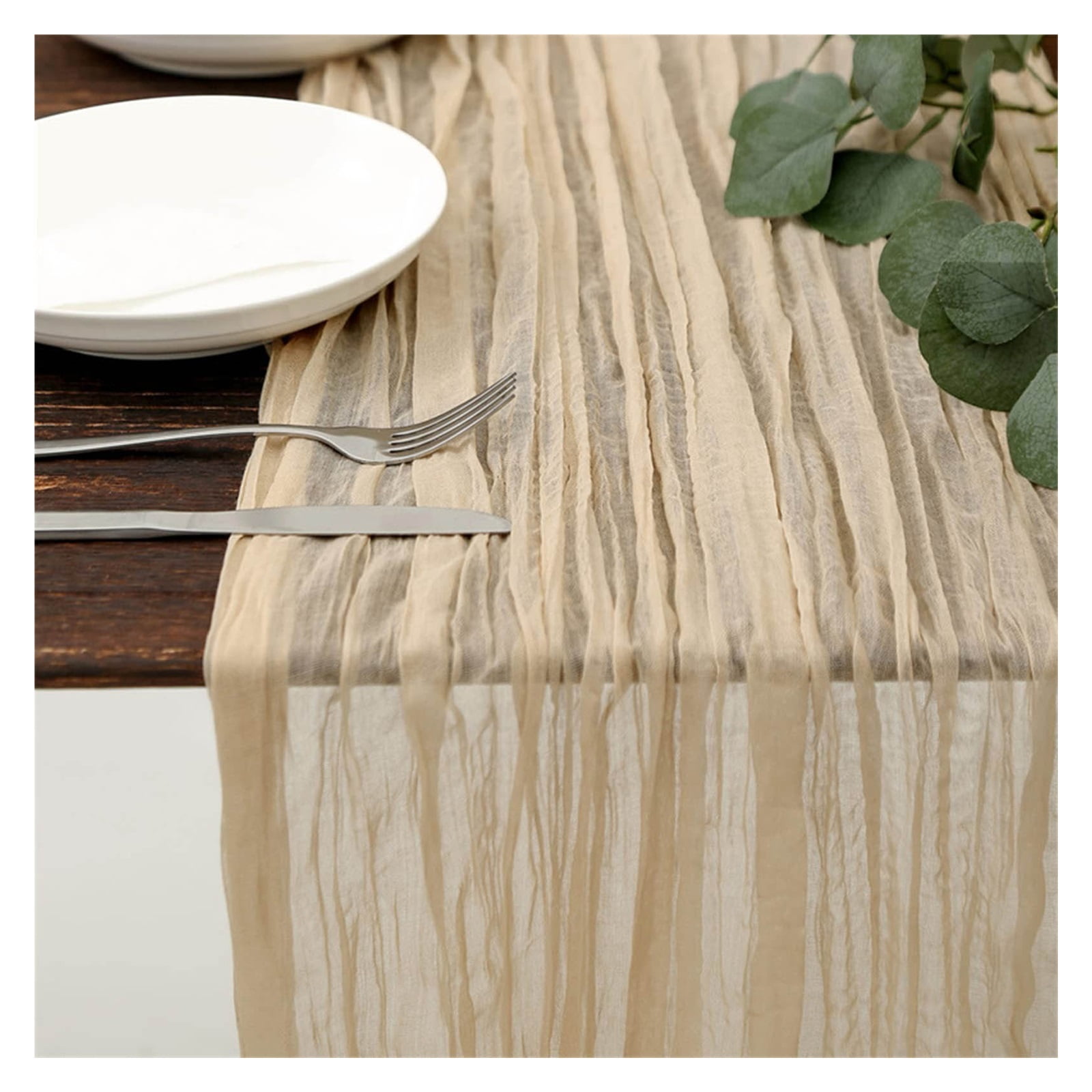 Tablecloth dining room, cheesecloth table runner, semi-sheer gauze ...