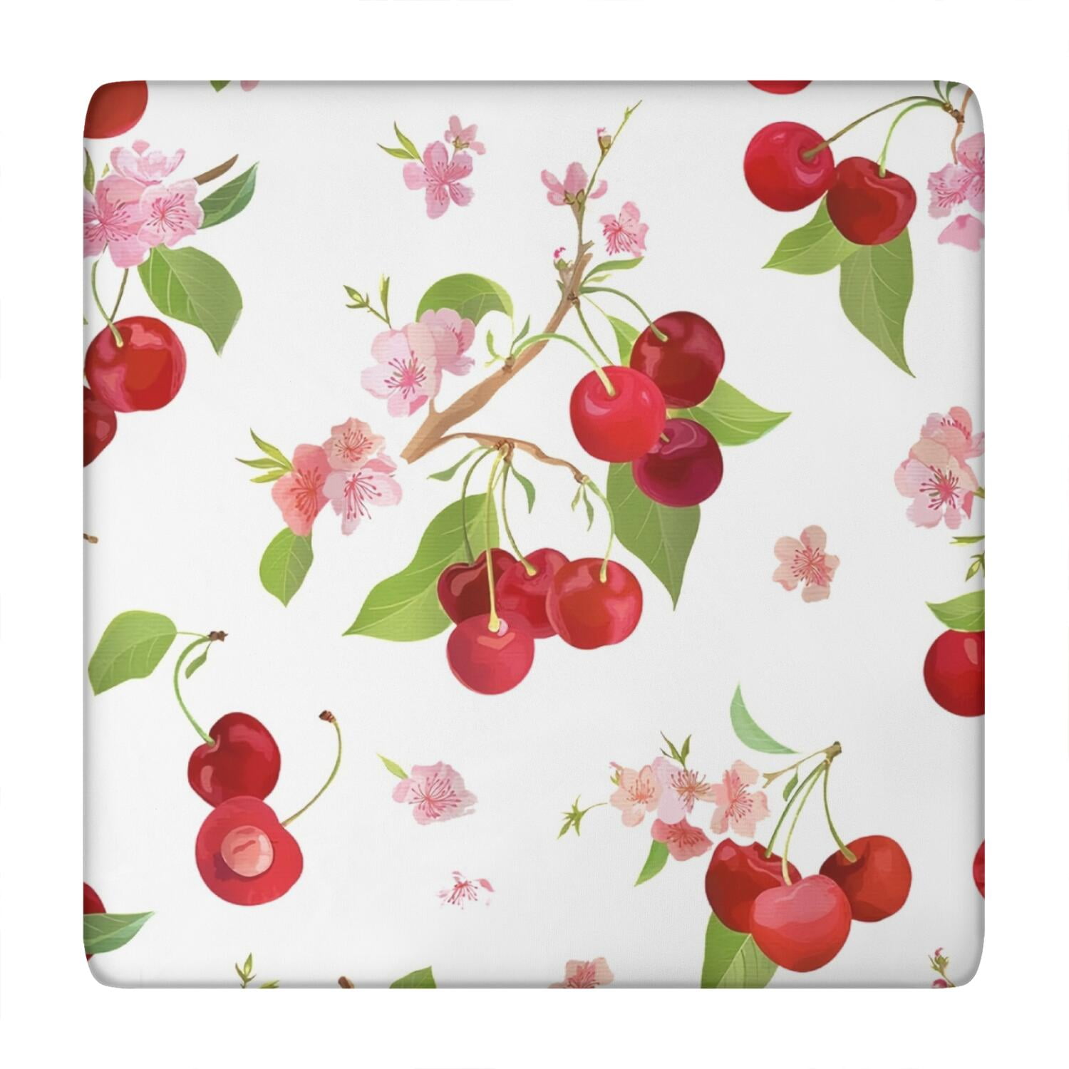 Tablecloth with Cherries Print Red Sweet Fruit Pattern for Cherry ...