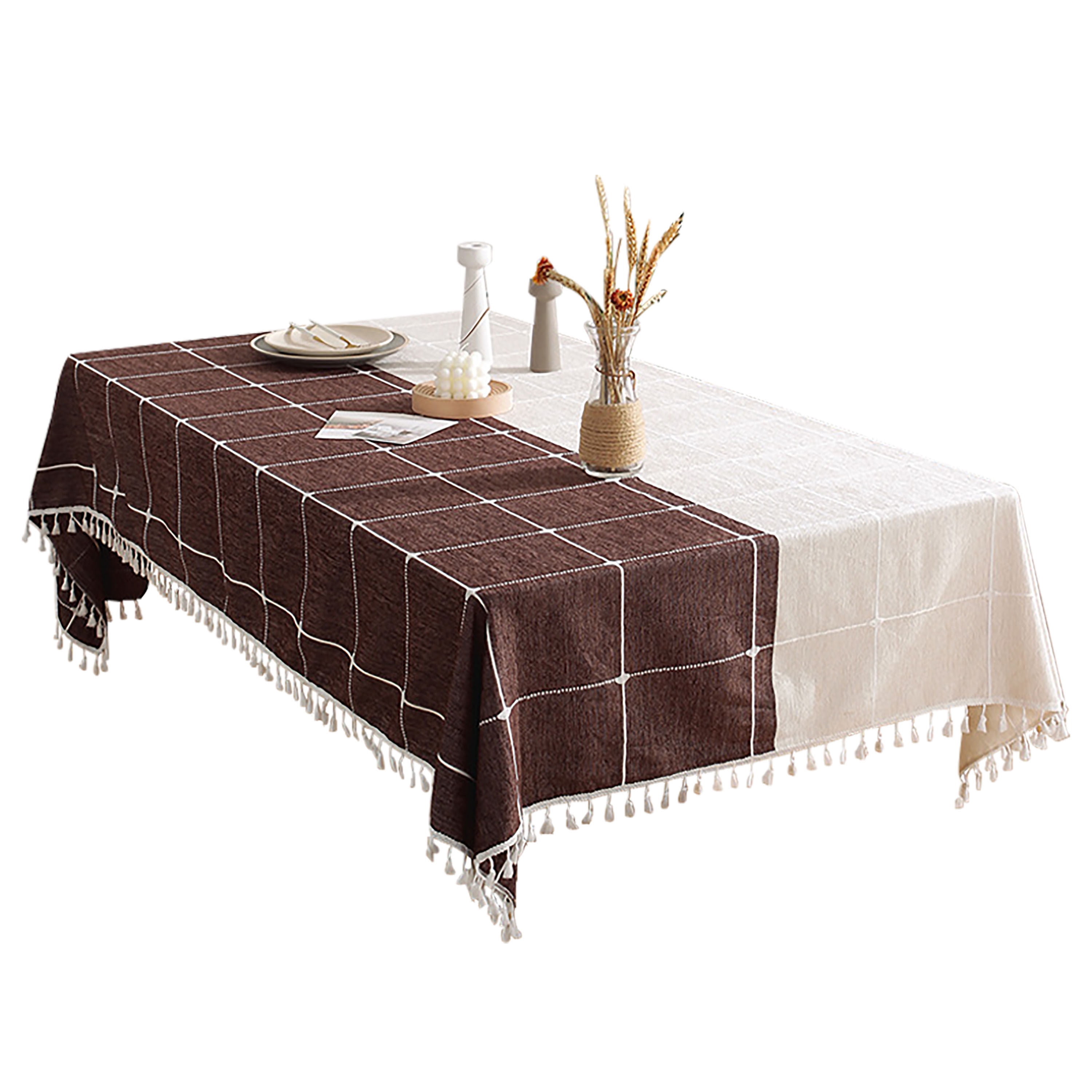 Tablecloths For Rectangle Tables,Chenille Large Checkered Tablecloths ...