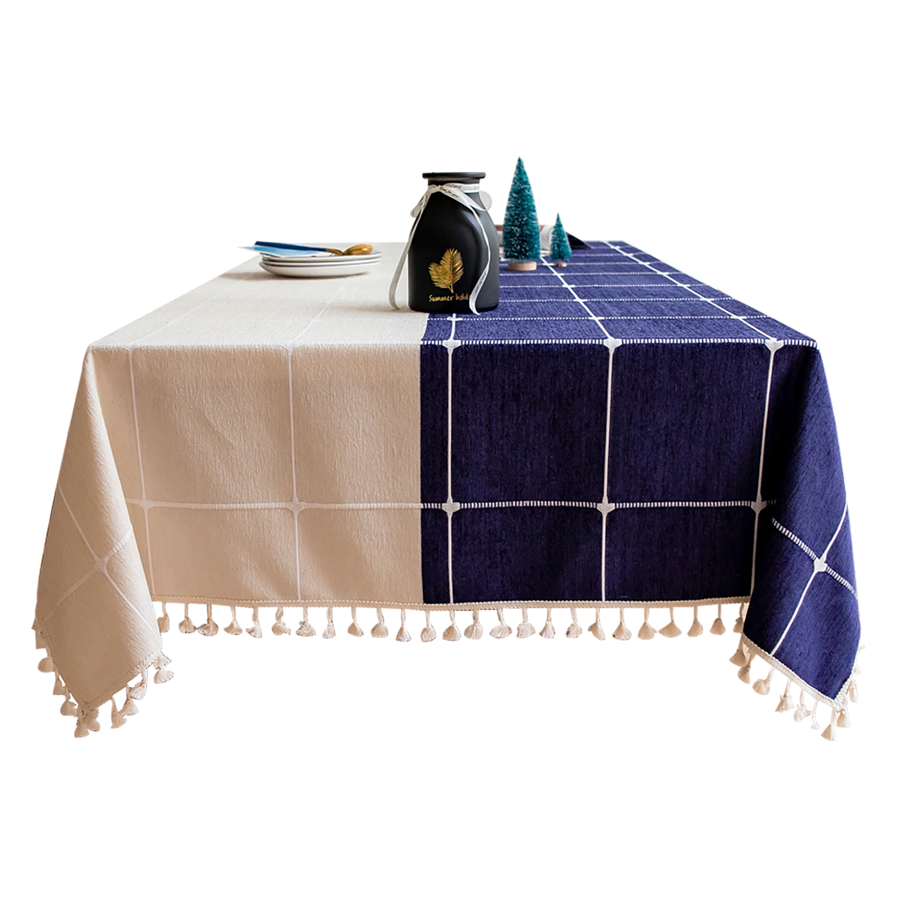 Tablecloths For Rectangle Tables,Chenille Large Checkered Tablecloths ...