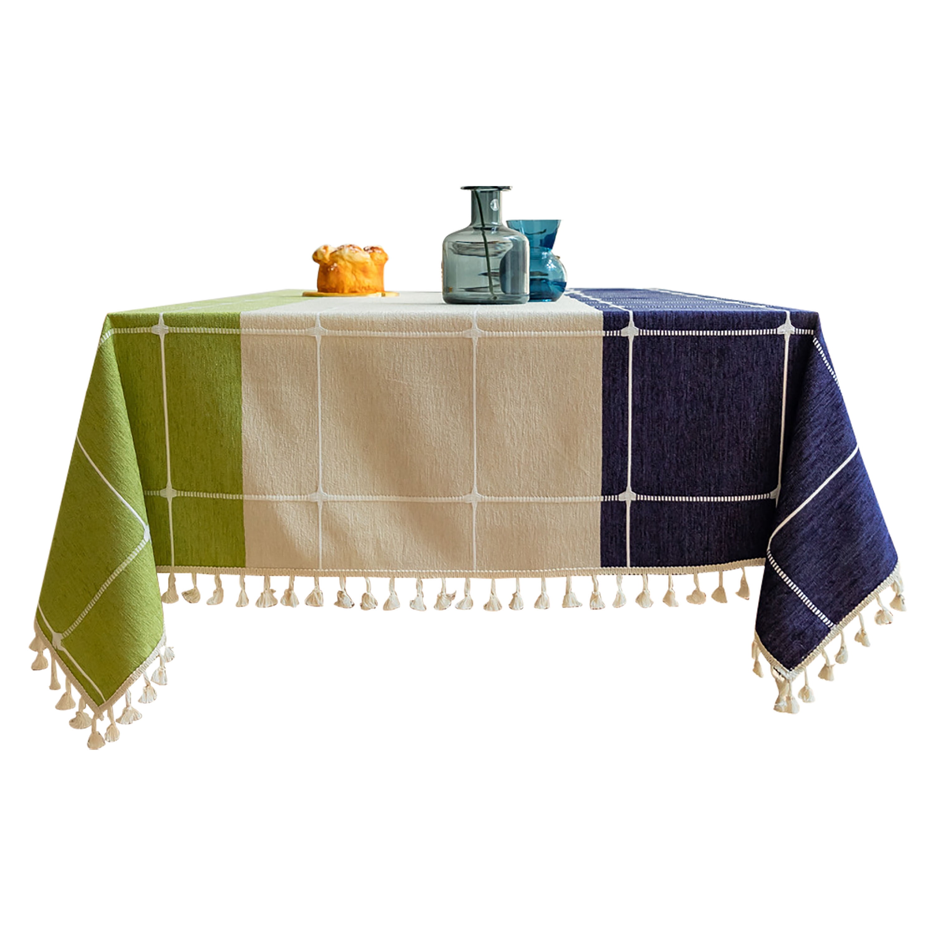 Tablecloths For Rectangle Tables,Chenille Large Checkered Tablecloths ...