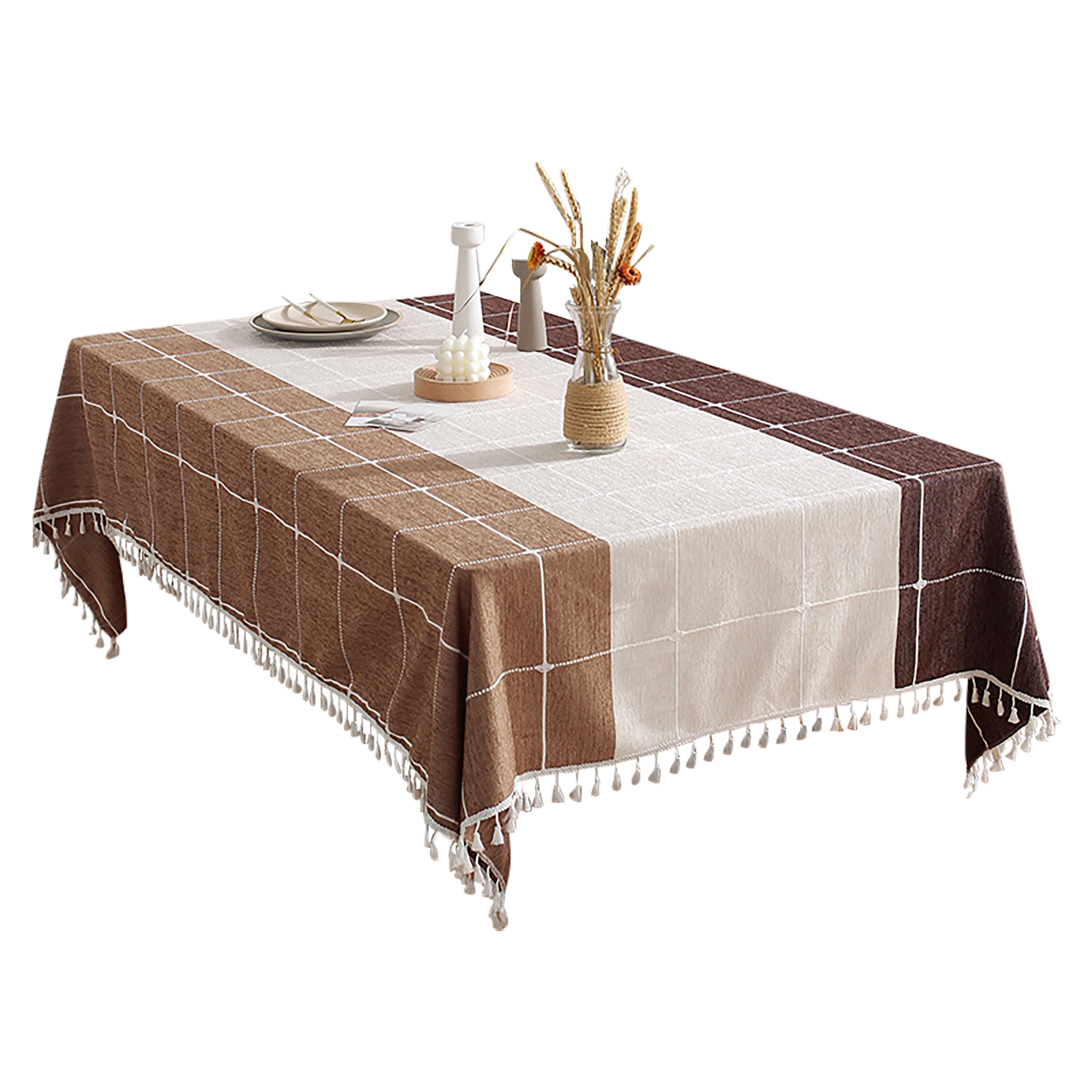 Tablecloths For Rectangle Tables,Chenille Large Checkered Tablecloths ...