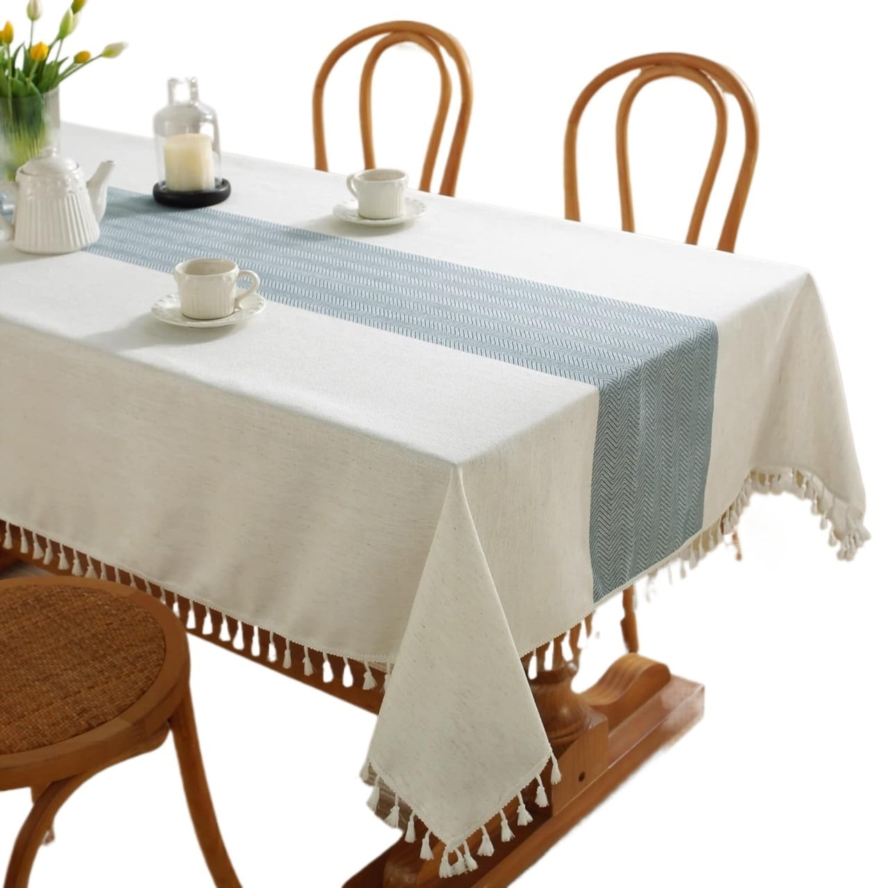 Tablecloths for Rectangle Tables,Cotton Linen Table Cloth Waterproof ...