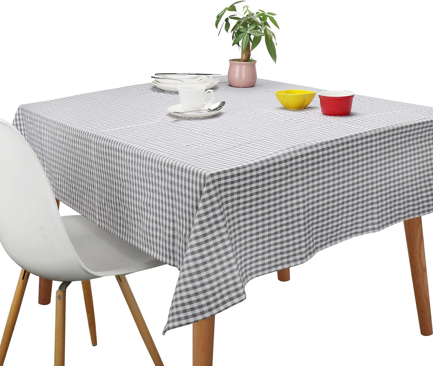 Tablecloths, Rectangle Vintage Table Covers Pure Cotton Gingham ...