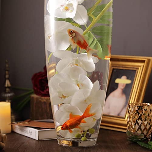 Tableclothsfactory 31" Tall Tapered Cylinder Glass Vase Clear Floor ...