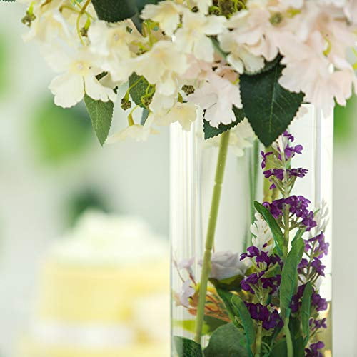 Tableclothsfactory 6pcs/Set 20" Tall Cylinder Glass Centerpiece Flower ...