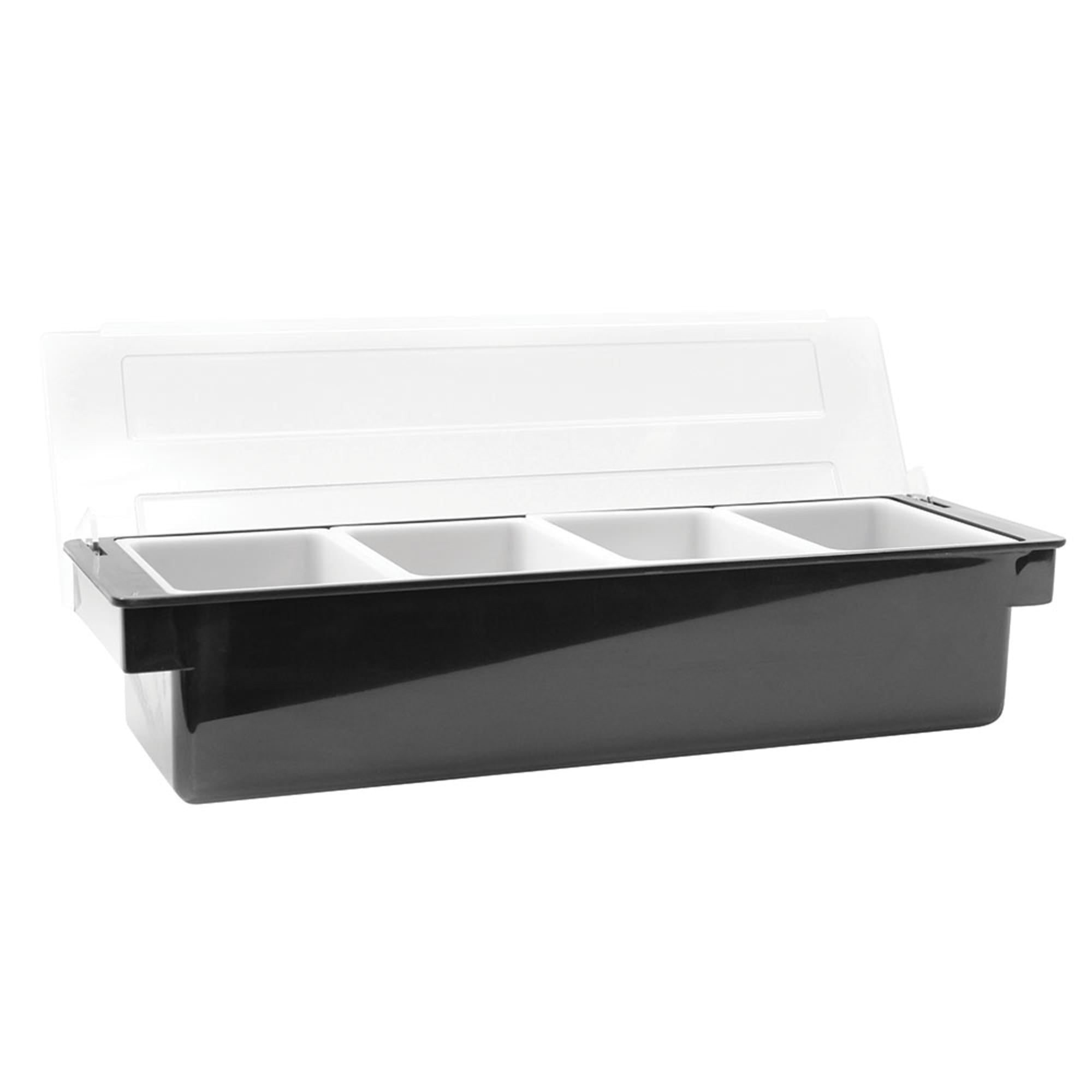 Tablecraft 103 (4) Compartment Bar Garnish Tray - Flat Hinged Lid-Each ...