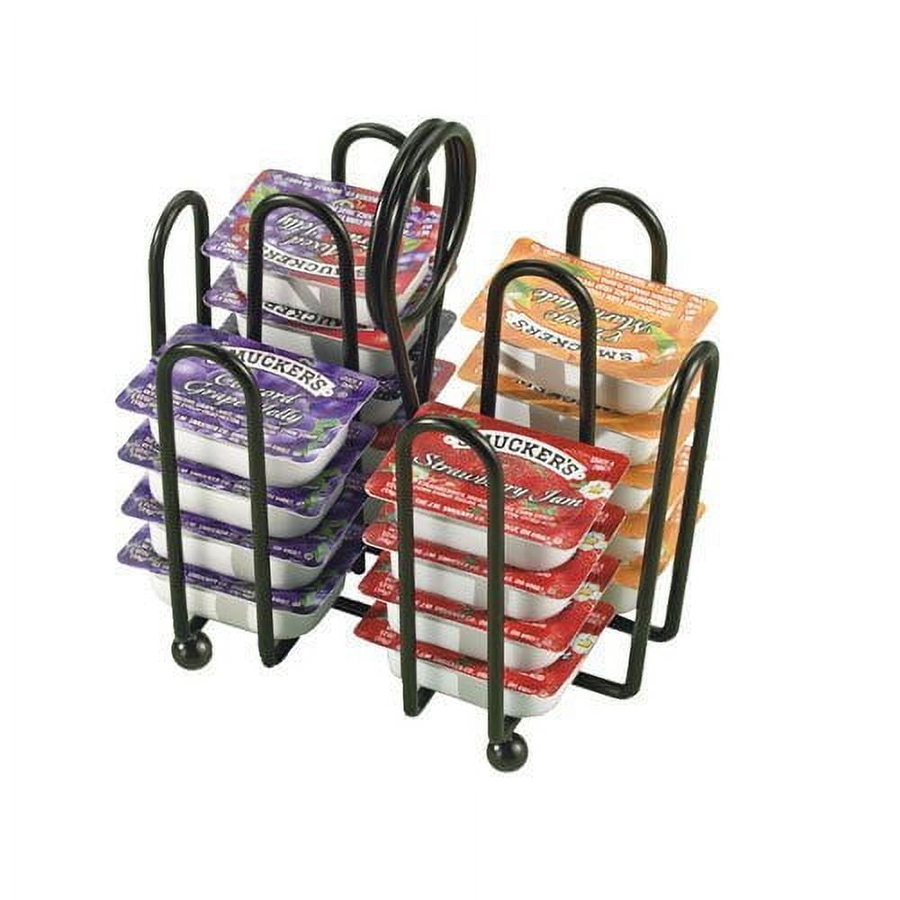 Tablecraft 597CBK Steel Jelly Packet Rack, Black Coated Finish, 2-Inch ...