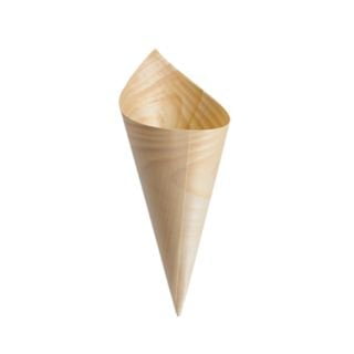 TableCraft Products BAMDCN6 Small Serving Cone, Disposable Pinewood, 2 ...