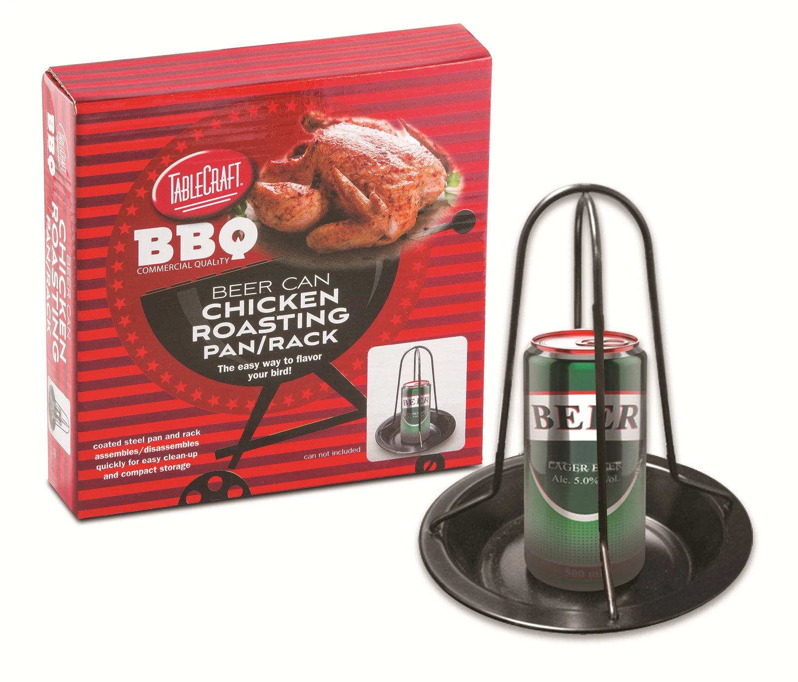 Tablecraft Bbq Series Beer Can Chicken Roasting Pan / Rack - Walmart.com