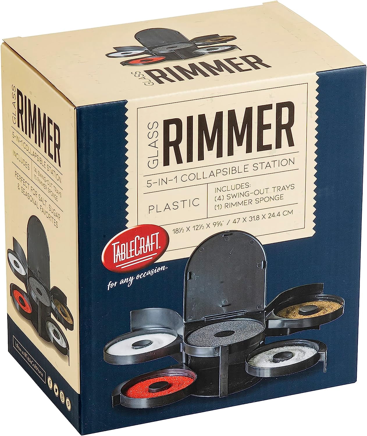 Tablecraft 5-Tier Glass Rimmer, Black Bar Tool - Walmart.com