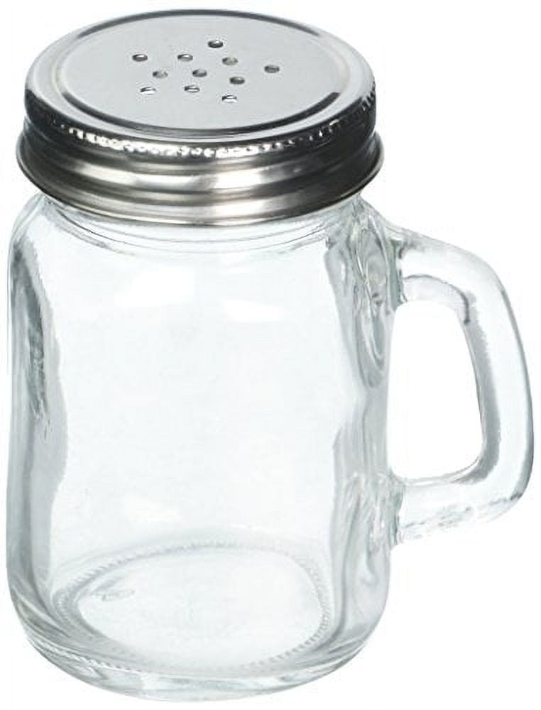 Tablecraft H475S&P Small Glass Mason Shaker with Metal Lid, 5-Ounce ...