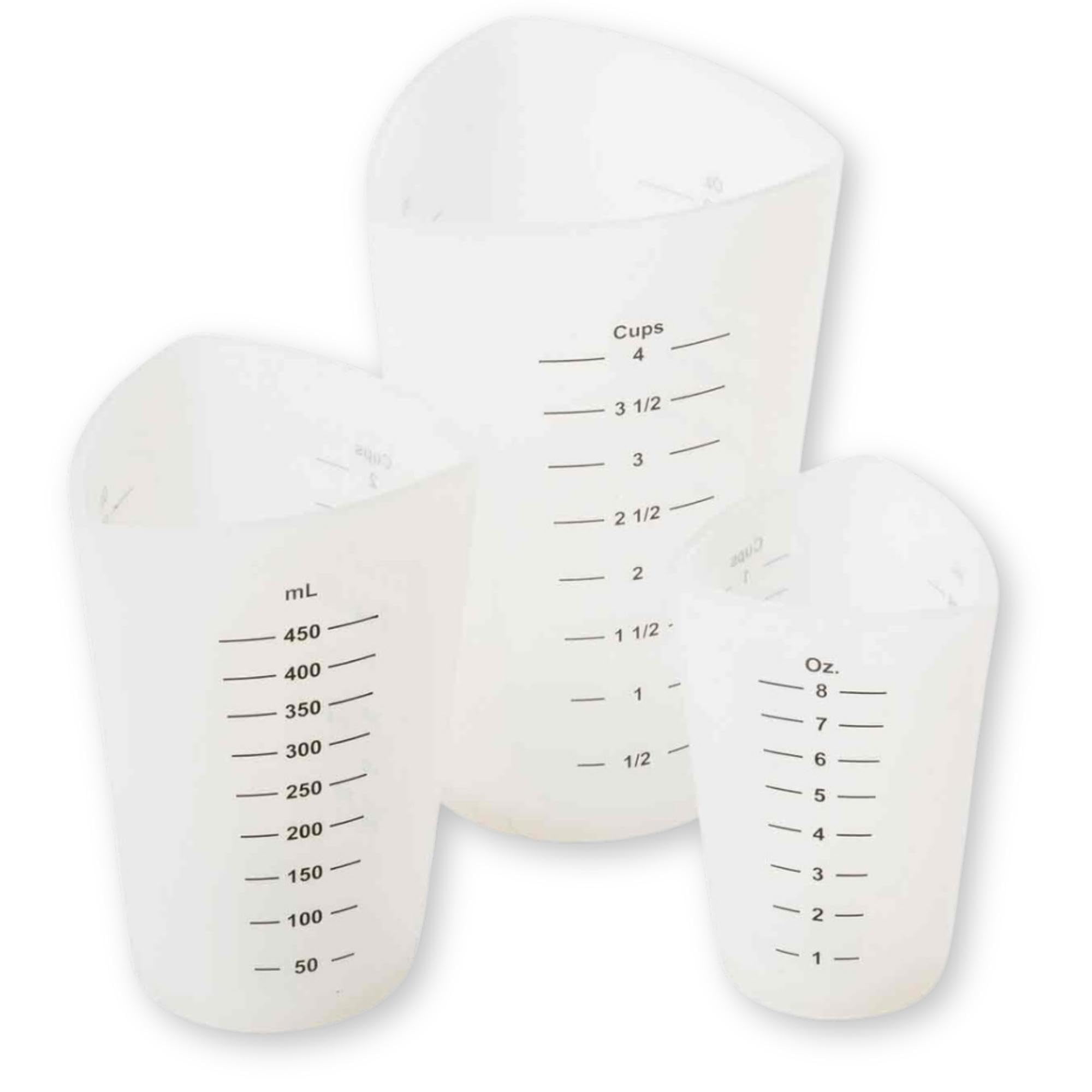 Tablecraft HSMC3 Measuring Cups, White - Walmart.com