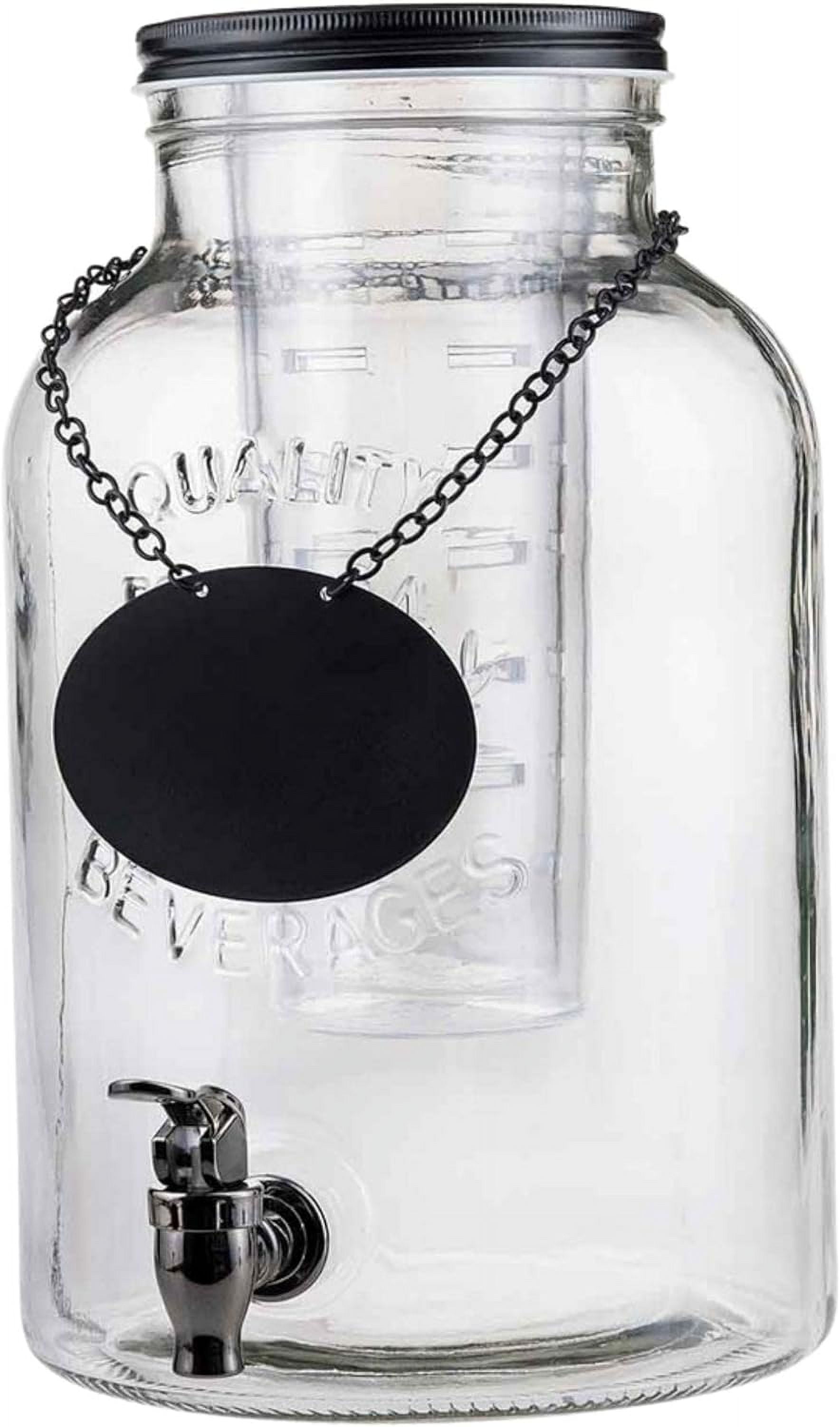 Tablecraft Industrial Collection Glass Beverage Dispenser, 2 gal ...