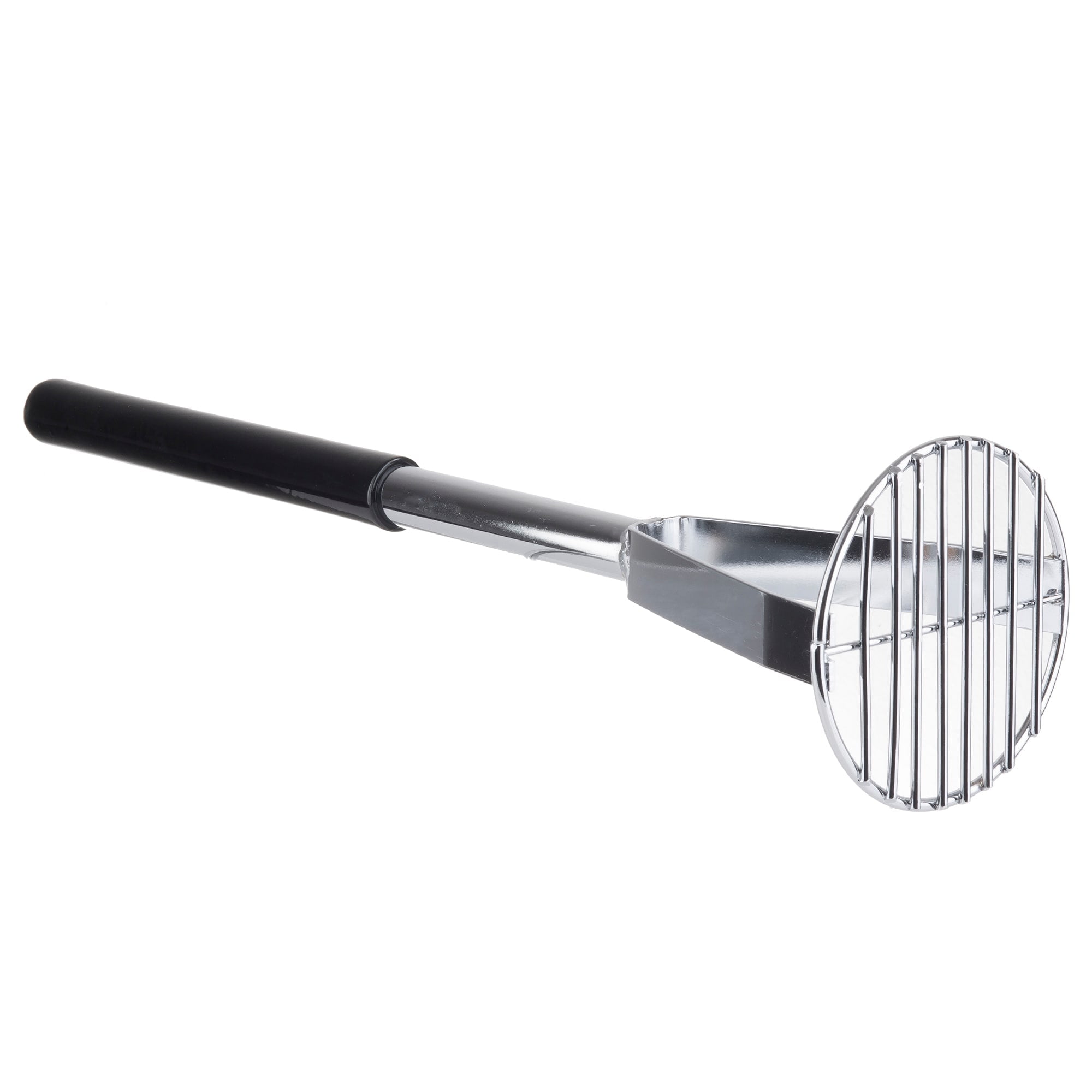 TableCraft 7319 Chrome Plated 19 Round Face Masher with Black Handle ...