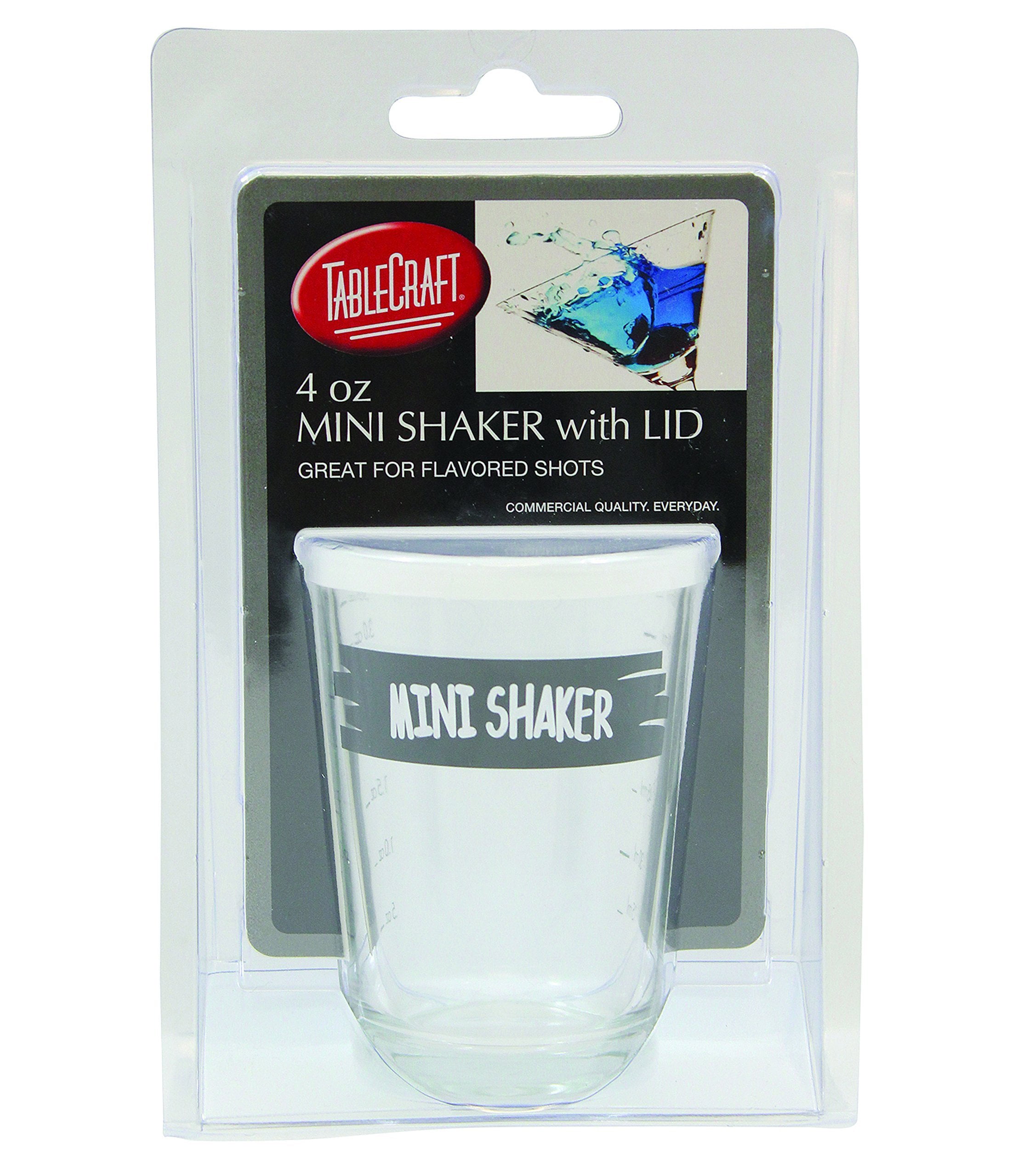 Tablecraft Small Mini Glass Shaker with Lid, 4-Ounce, Clear - Walmart.com