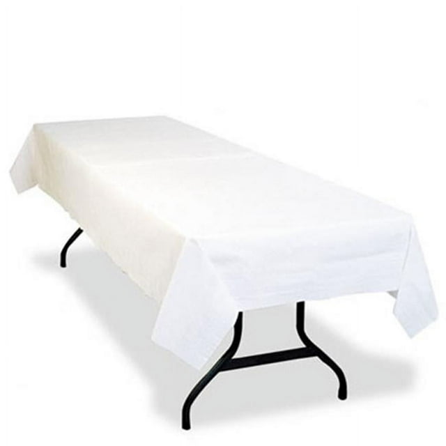 Tablemate Table Set Poly Tissue Table Cover, 54 x 108, White, 6/Pack ...
