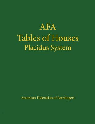 Tables of Houses Placidus System -- American Federation of Astrologers ...