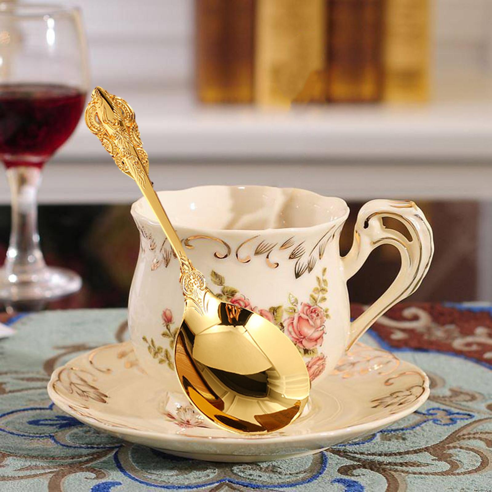 Tablespoon Catering Spoon, Embossed Silverware Metal Tableware Soup ...