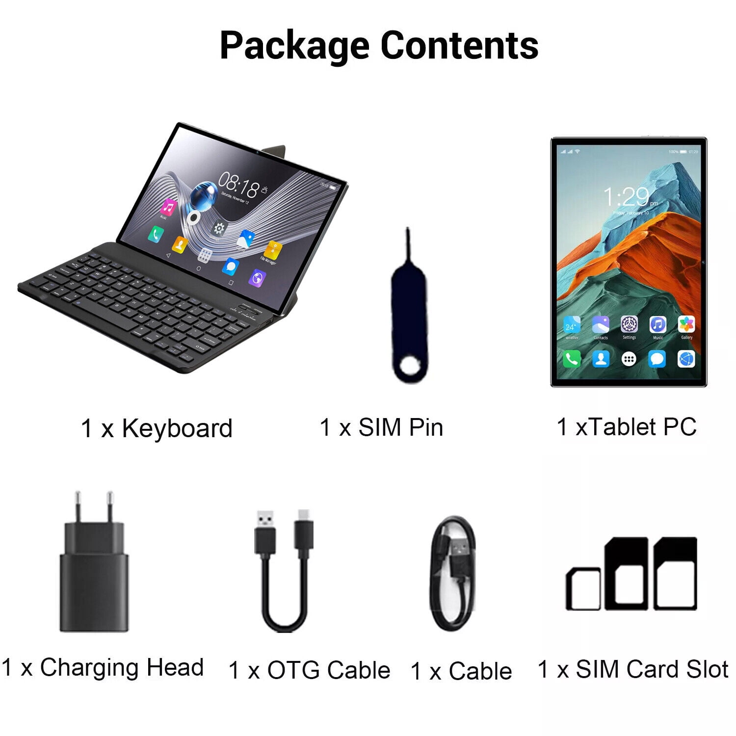 Tablet 10.1 Inch Android 13 16GB RAM 256GB ROM Tablets Octa Core Dual ...