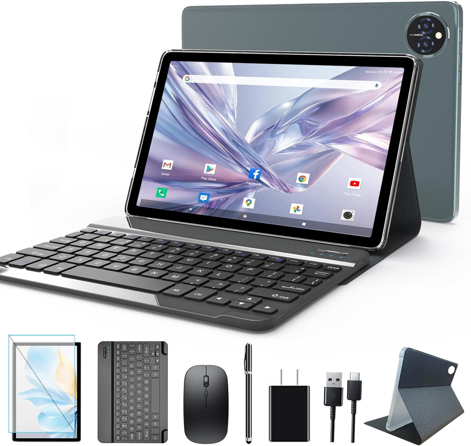Tablet 10 Inch, 4G Cellular Tablets, Octa-Core, 128GB Storage + 14GB ...