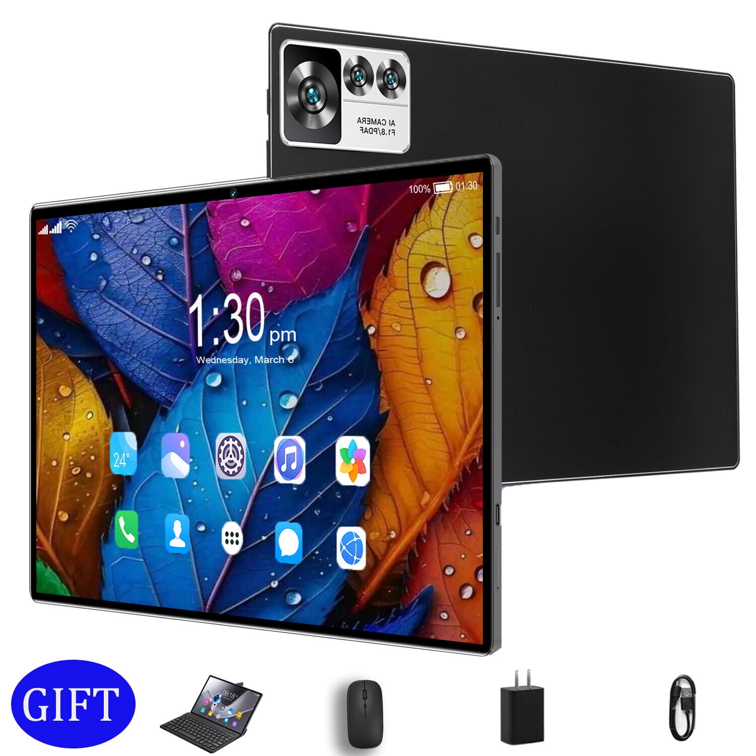 Tablet 10 in Android 14 Tablet 12GB+256GB 8000mAh 1920*1200 Dual Camera ...