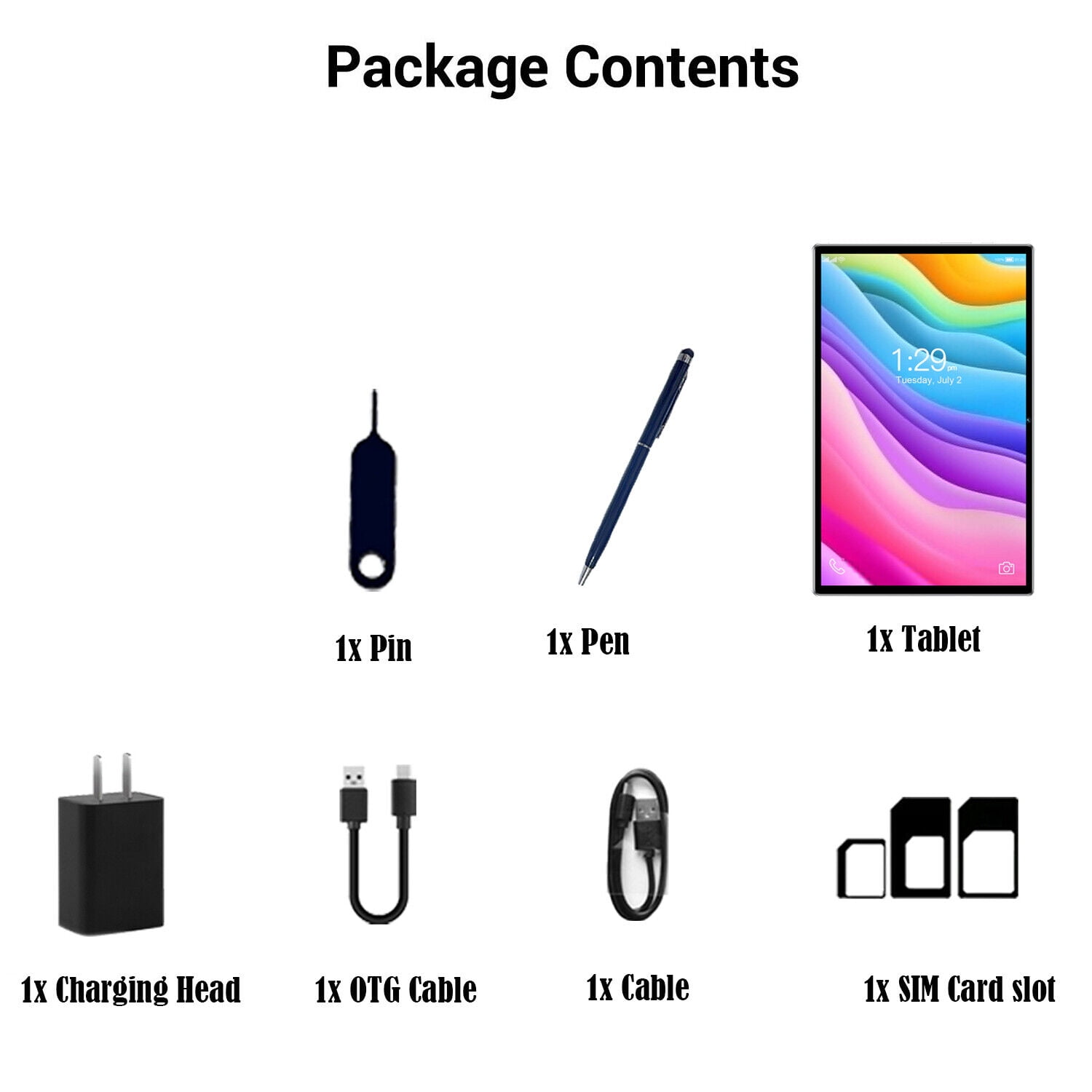 Tablet 10 in Tablet Android 14 16GB RAM+256GB Pad PC WiFi Bluetooth ...