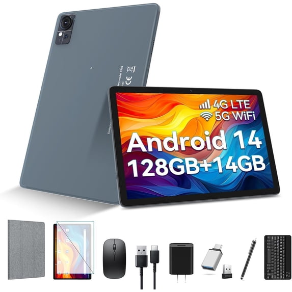 Tablet 10 inch 14 Tablets 2025 Octa-Core Tableta, Dual 4G Cellular ...