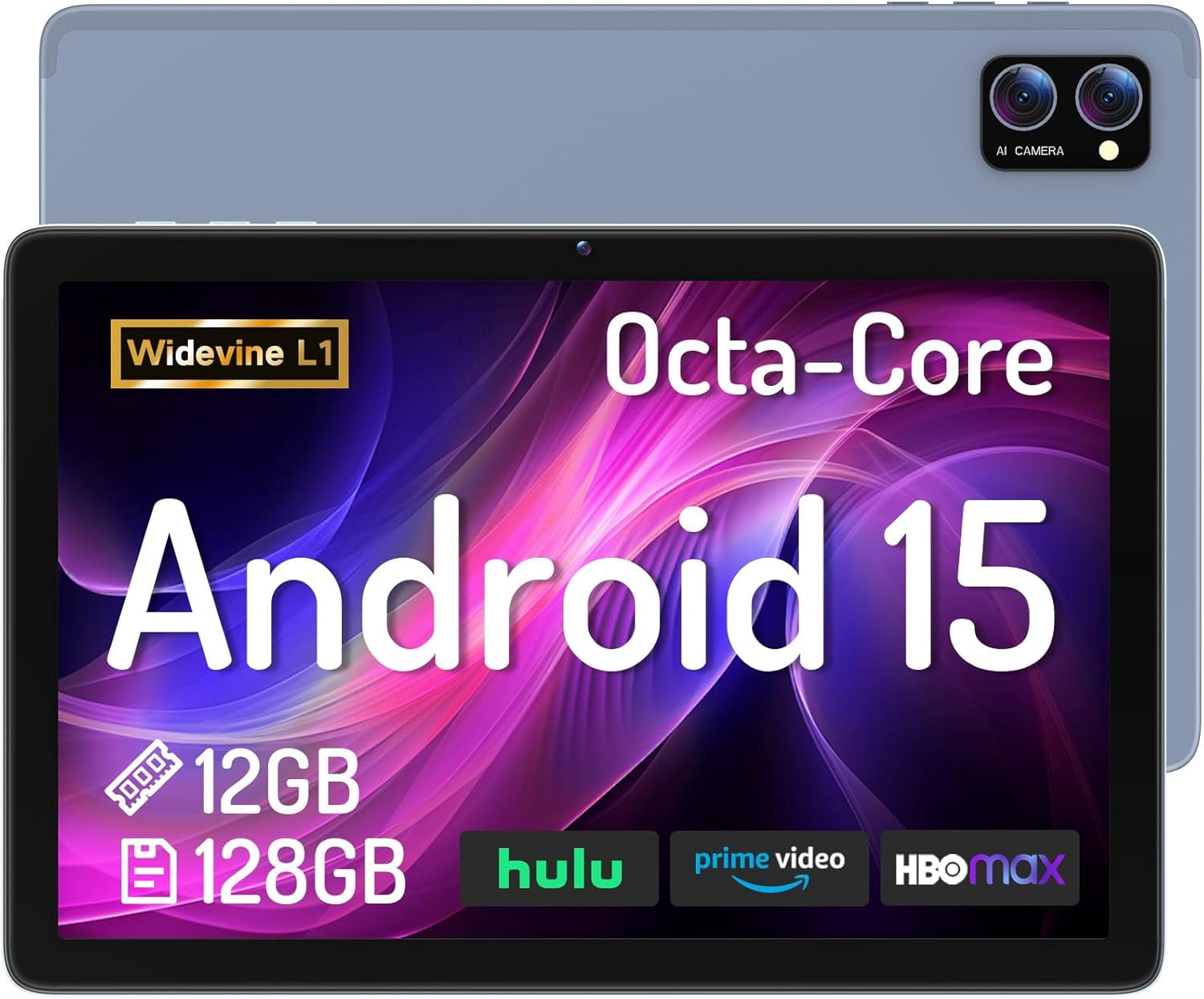 Tablet, 15 Tablet 10.1 Inch with Gemini AI- Octa-Core 12GB 128GB ...