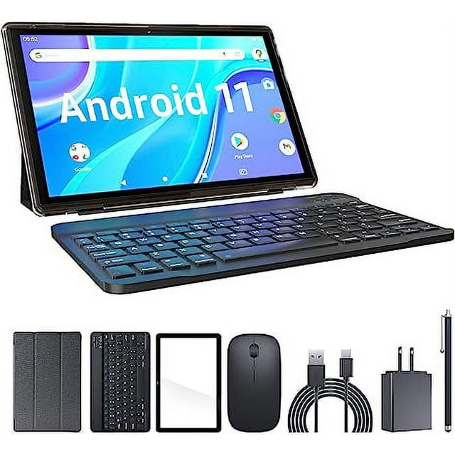 Tablet 2 in 1 Android 11 Tablets with Keyboard 10 inch Tabletas Include ...